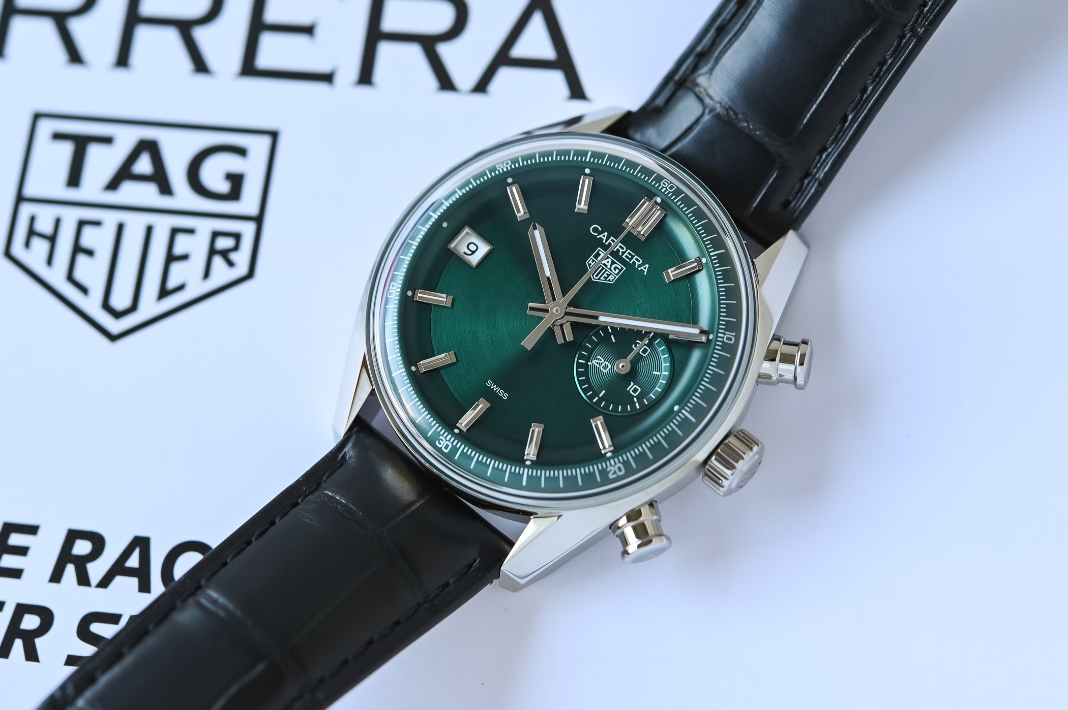 First Look: The New Dato-Inspired TAG Heuer Carrera Glassbox Green