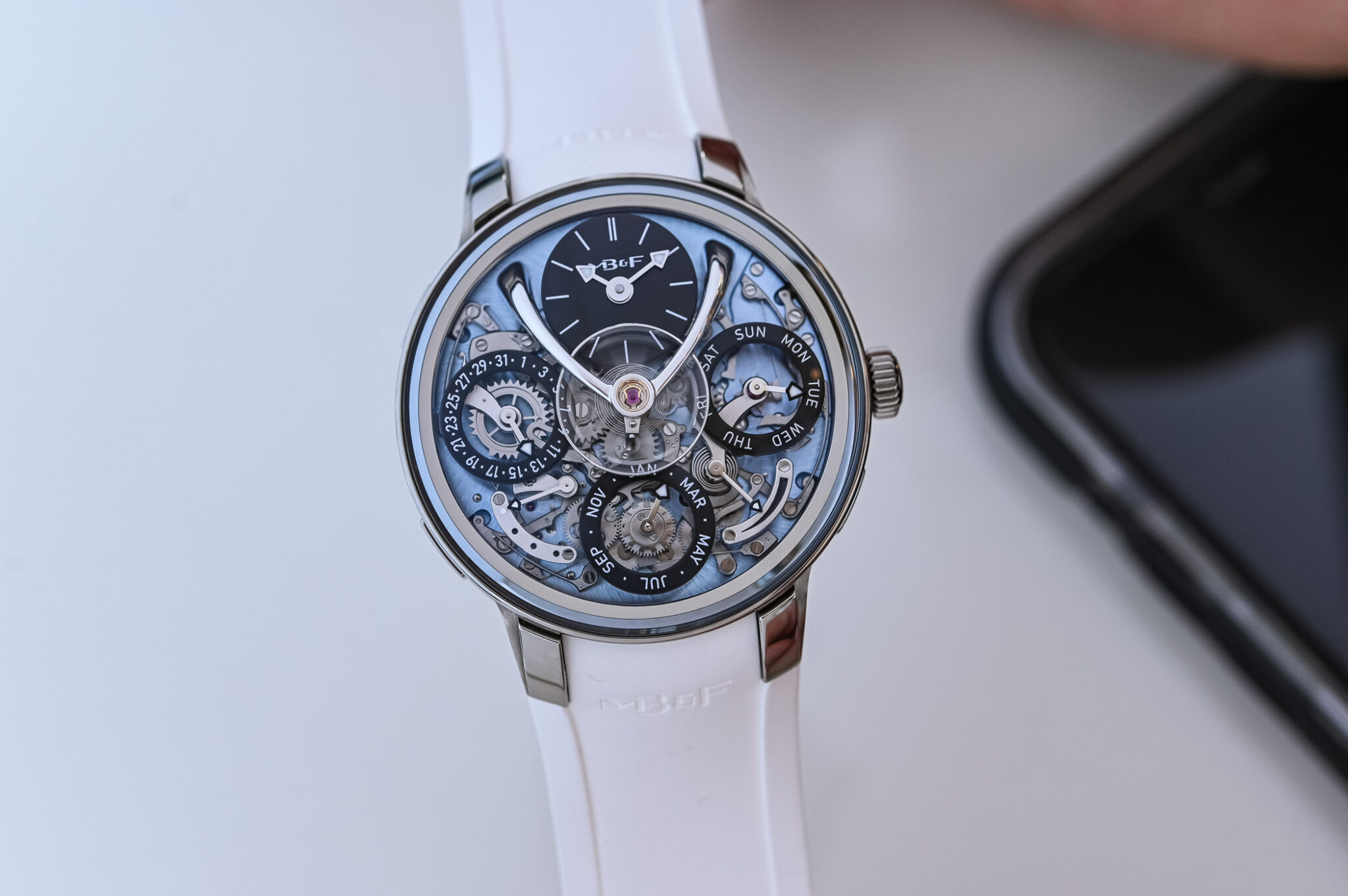 First Look: The MB&F LM Perpetual EVO Titanium With Icy Blue Dial