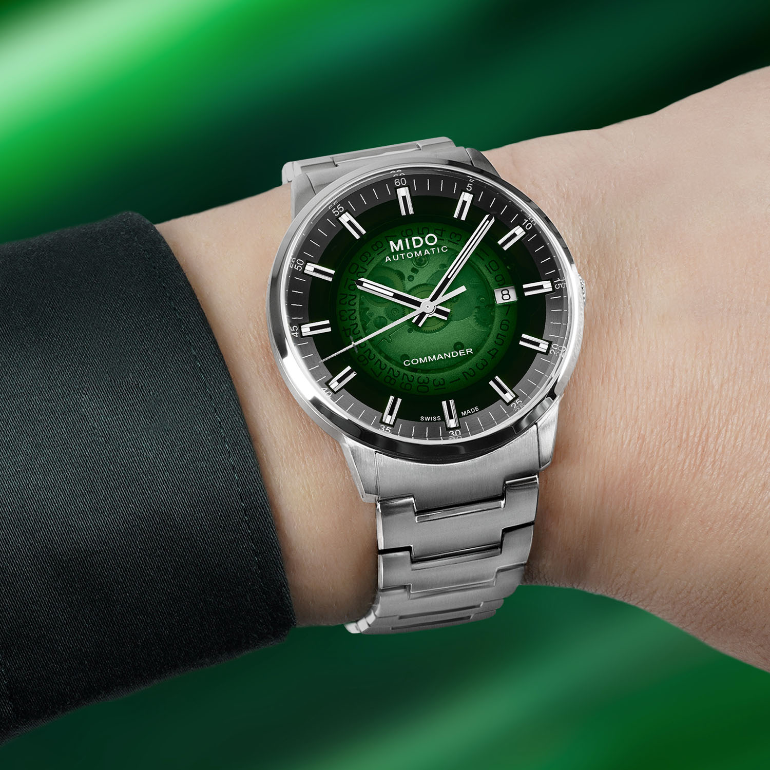 Introducing: The New Mido Commander Gradient in Green