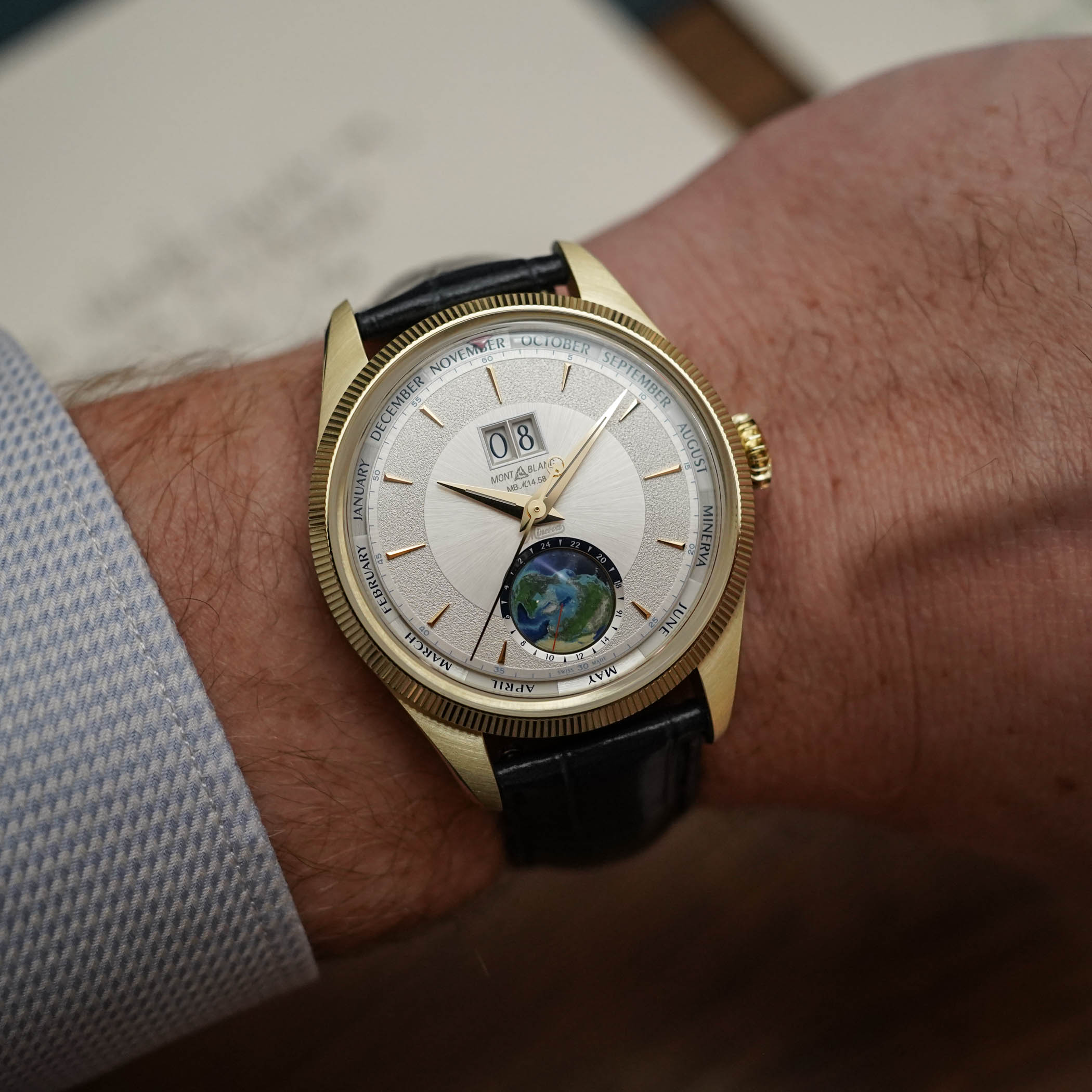 First Look: The Montblanc 1858 Geosphere Annual Calendar with Minerva ...