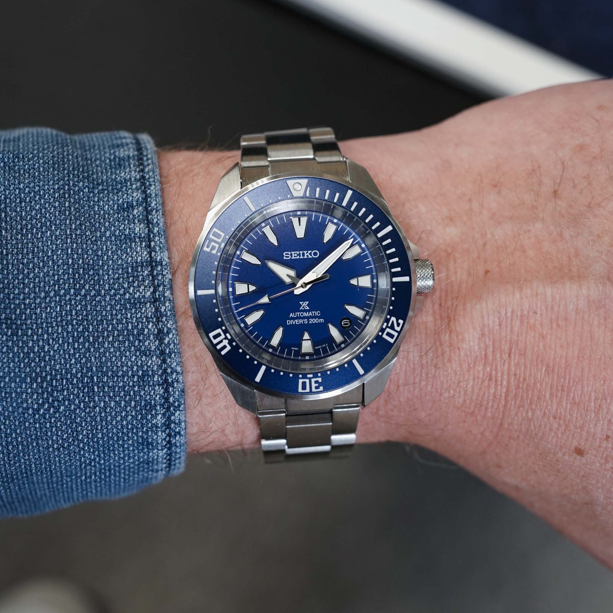 First Look: The New All-Blue Seiko Prospex 200m Diver Samurai SRPL53
