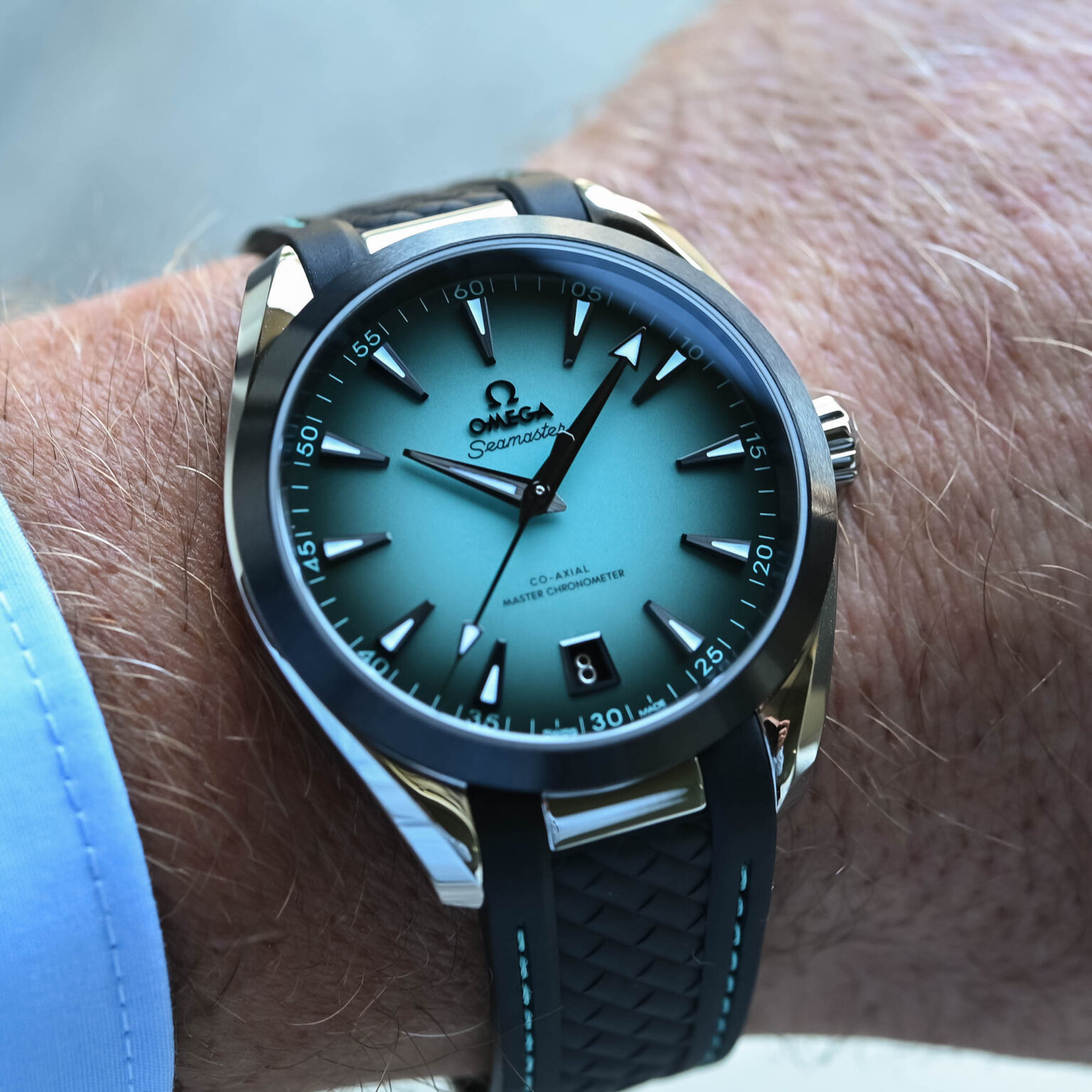 First Look: Omega Launches Two New Seamaster Aqua Terra Turquoise with ...