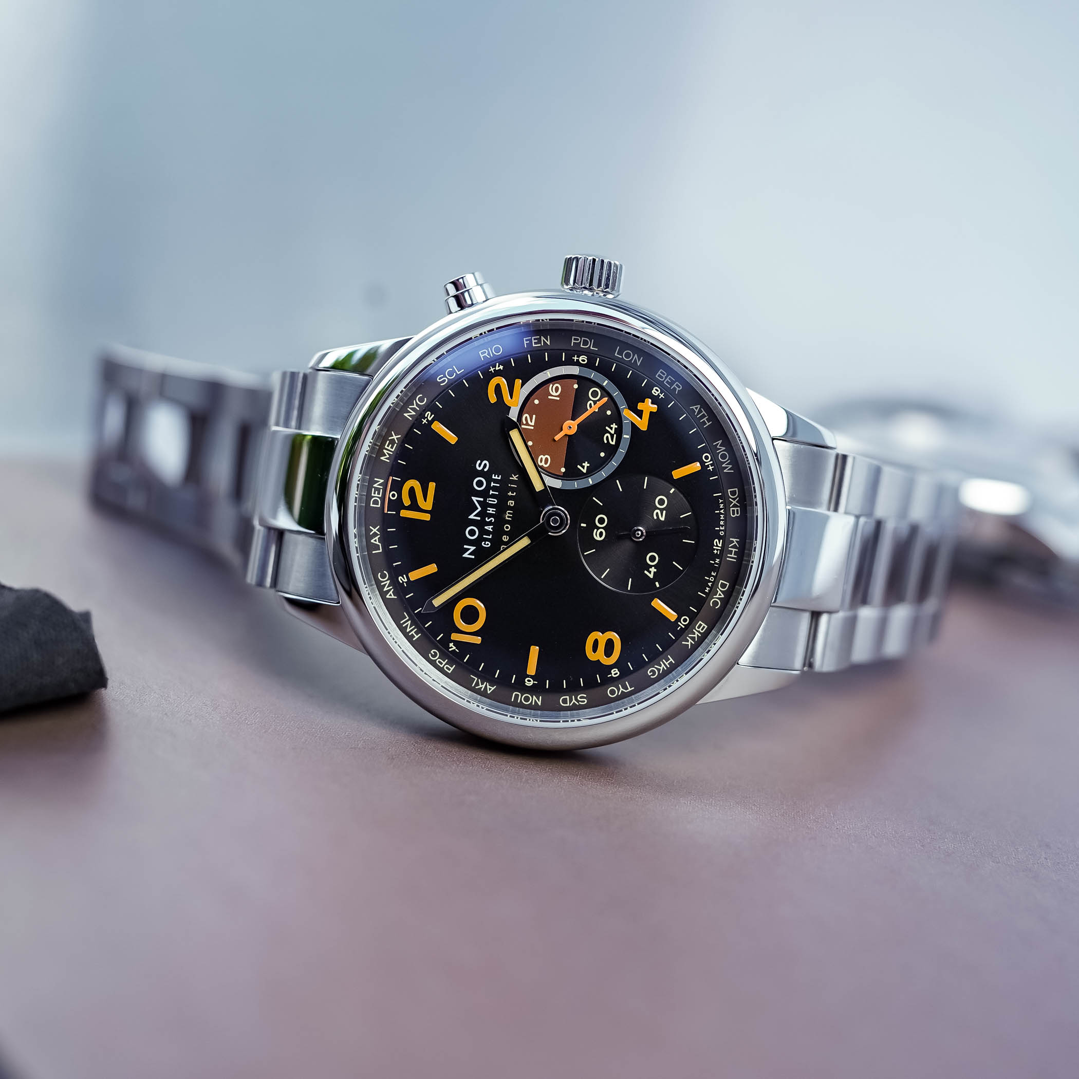 First Look: The Nomos Club Sport Neomatik Worldtimer Night Navigation ...