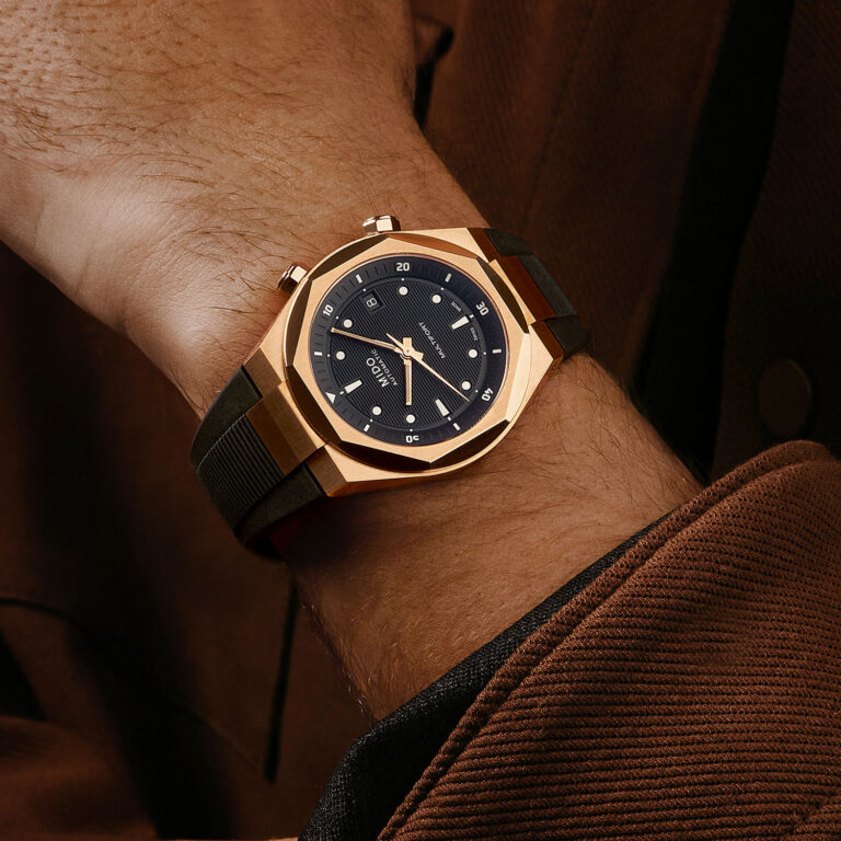 Introducing: Mido’s Multifort 8 Two Crowns in Rose Gold PVD and Black