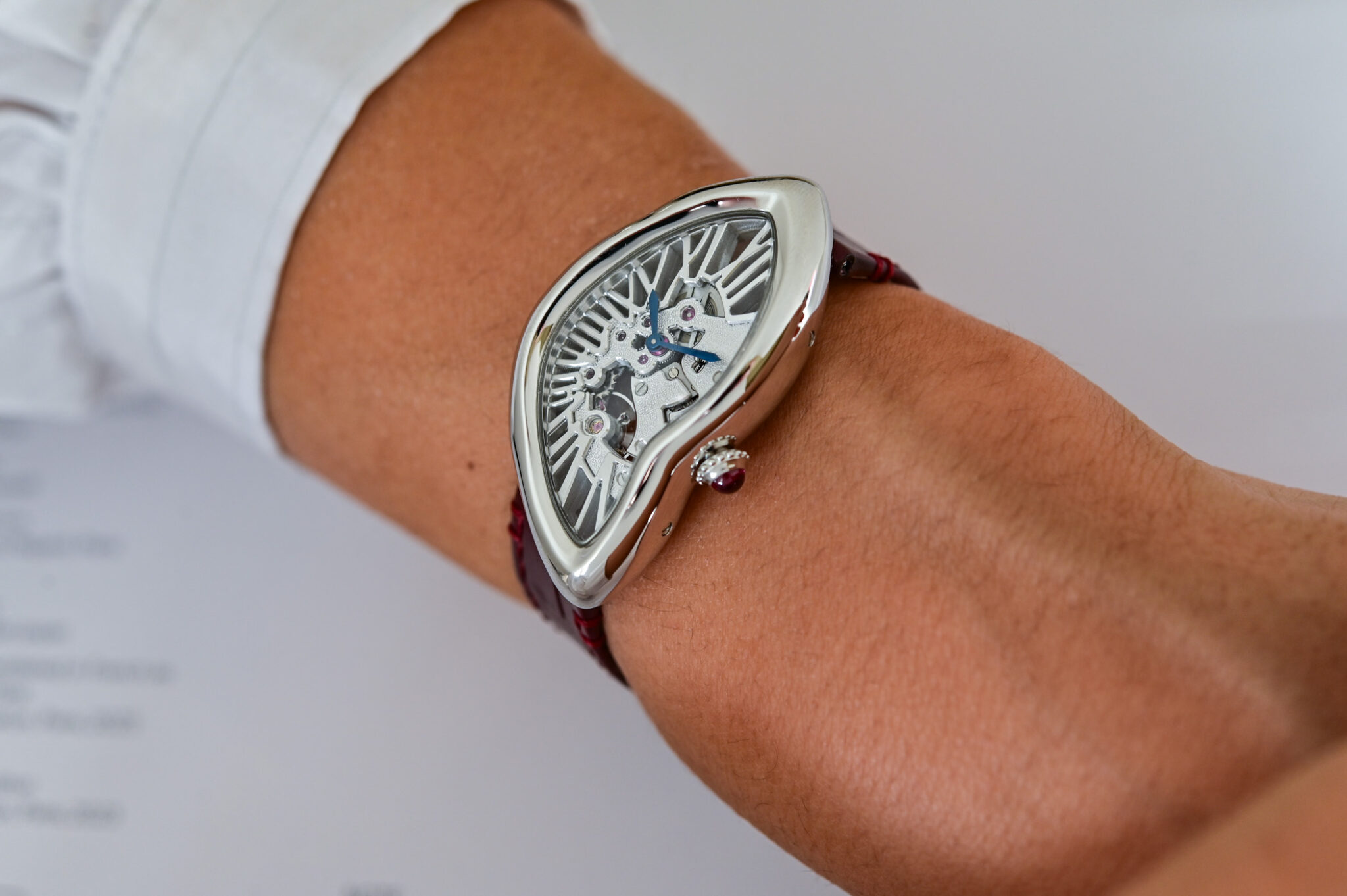 First Look: The New Cartier Privé Crash Skeleton in Platinum
