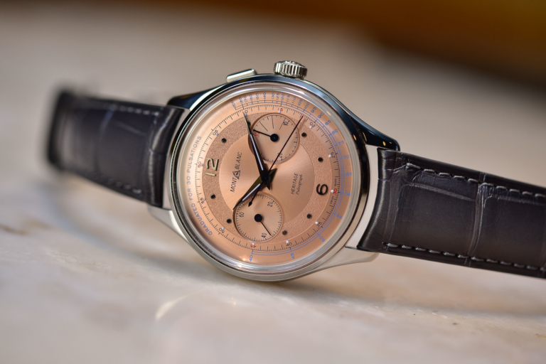 Montblanc Heritage Pulsograph - Minerva Movement and Gorgeous Salmon ...