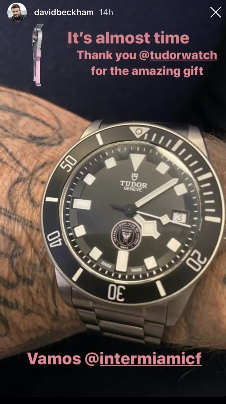 Spotted - David Beckham and His Unique Tudor Pelagos "Inter Miami"