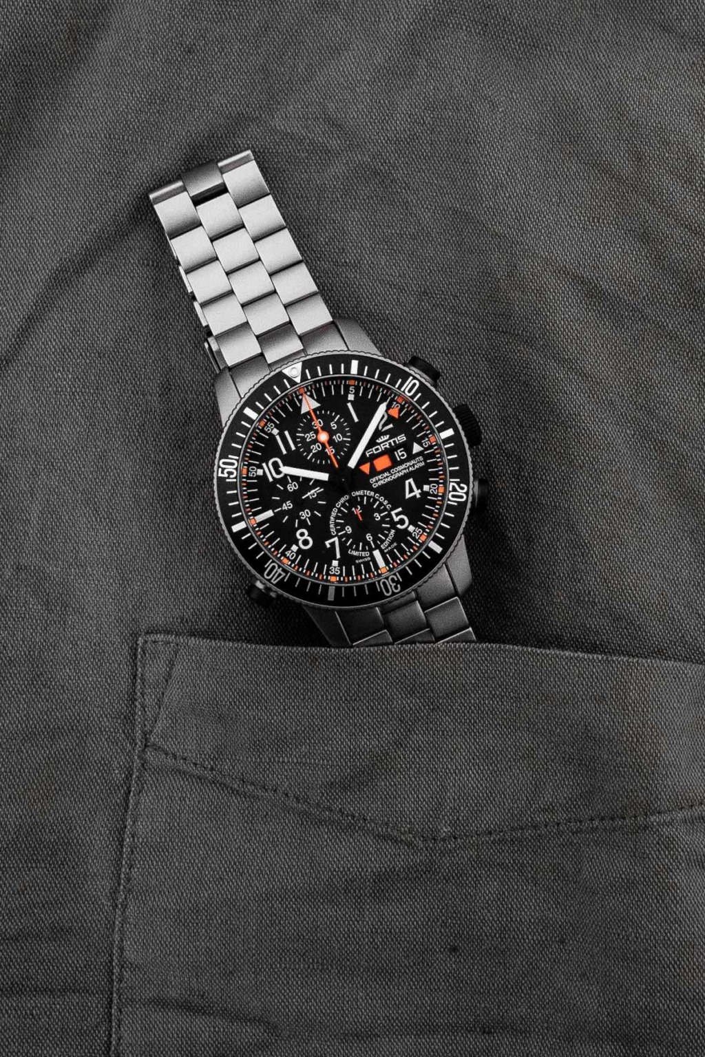 Fortis Official Cosmonauts Titanium Alarm Chronograph // Hands-On, Price