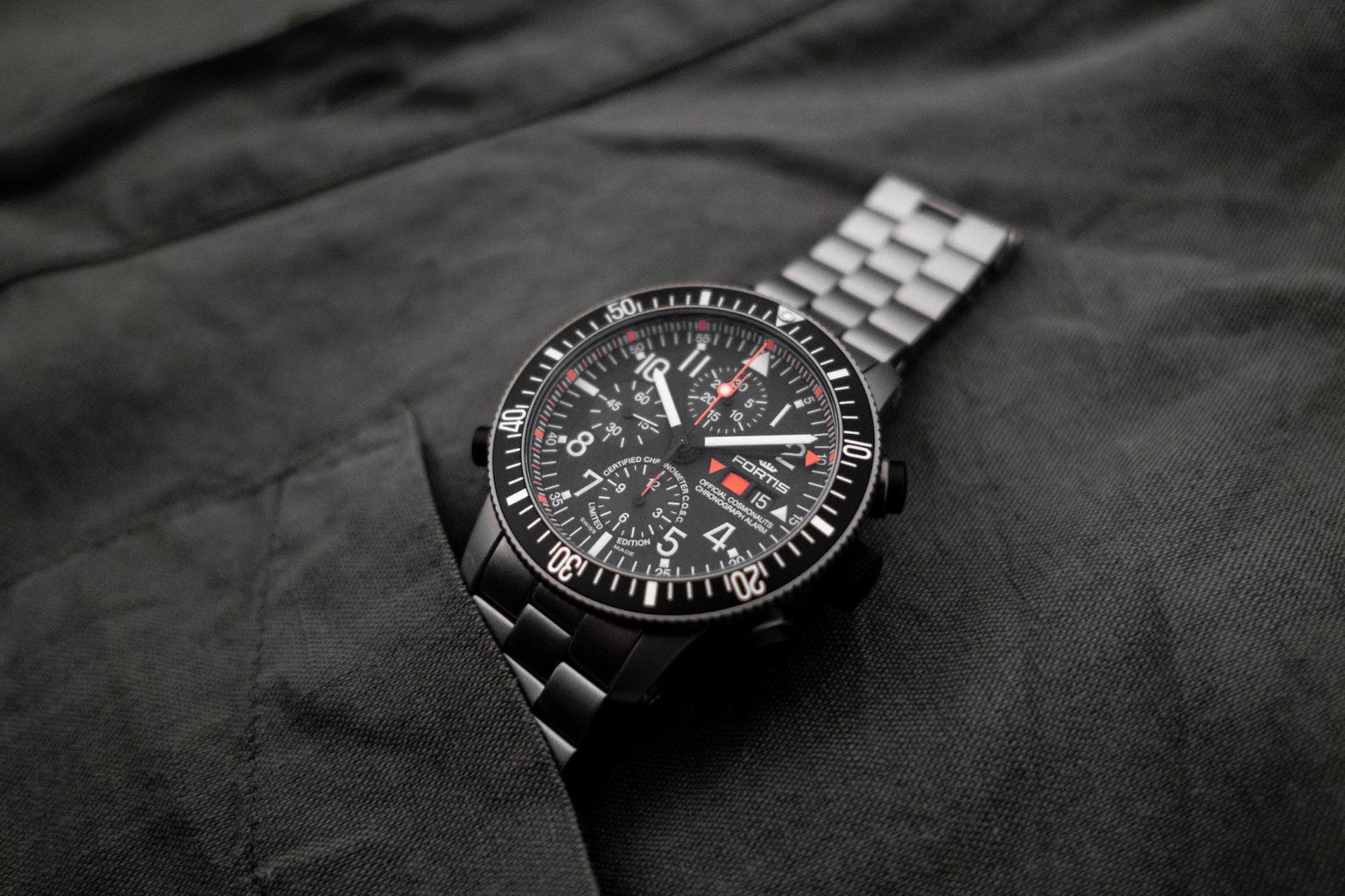 Fortis Official Cosmonauts Titanium Alarm Chronograph // Hands-On, Price