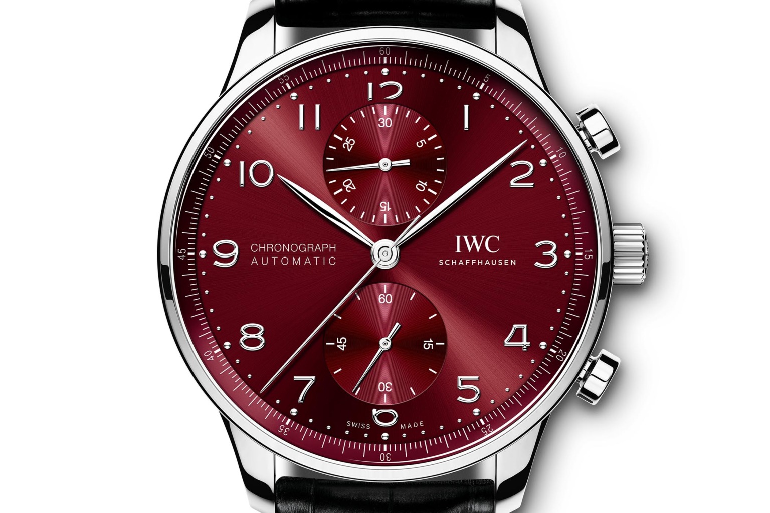 IWC Portugieser Chronograph IW3716 Green and Burgundy Dials (Price)