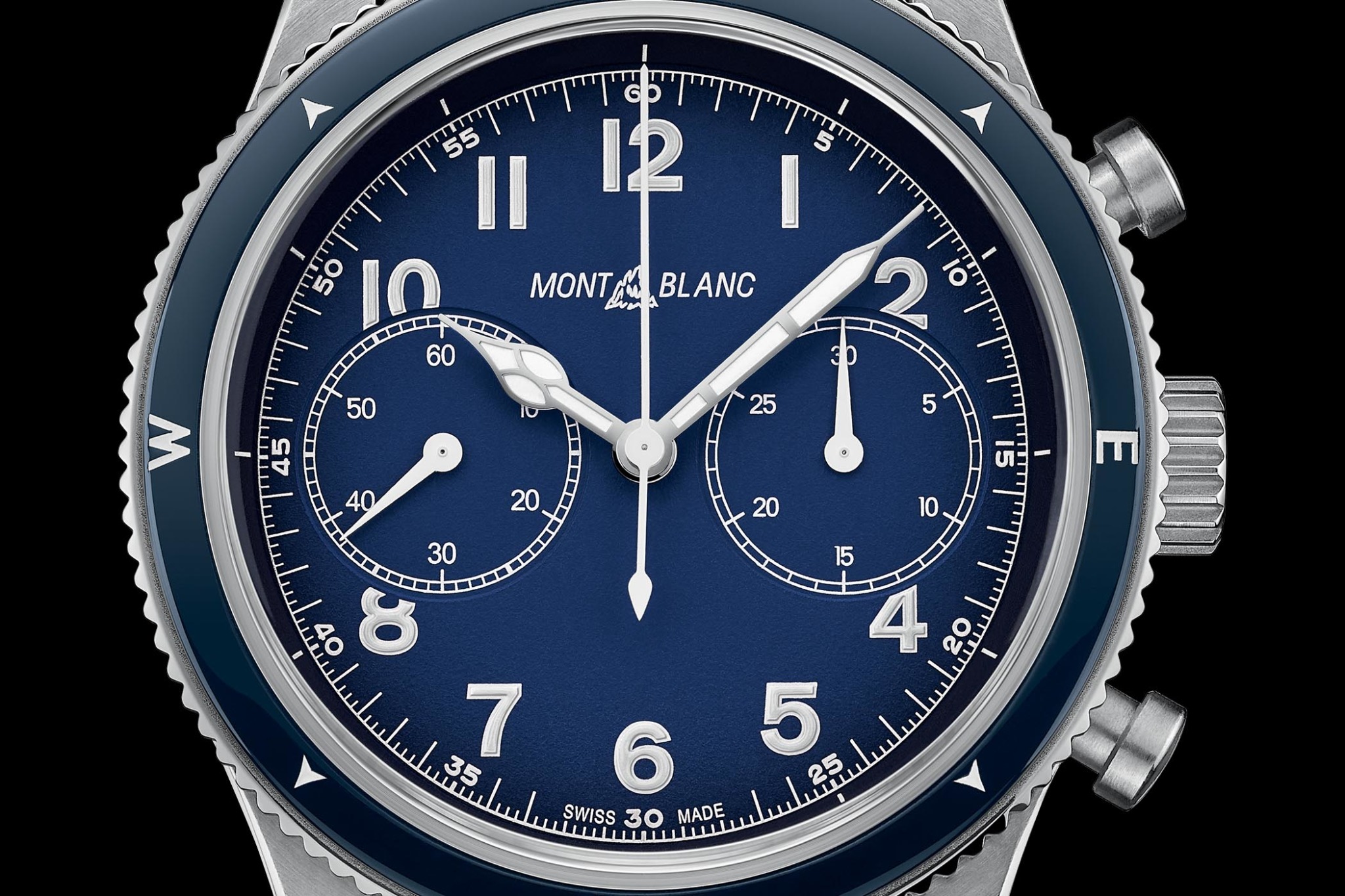 Montblanc 1858 Automatic Chronograph Blue & Compass Bezel - Price
