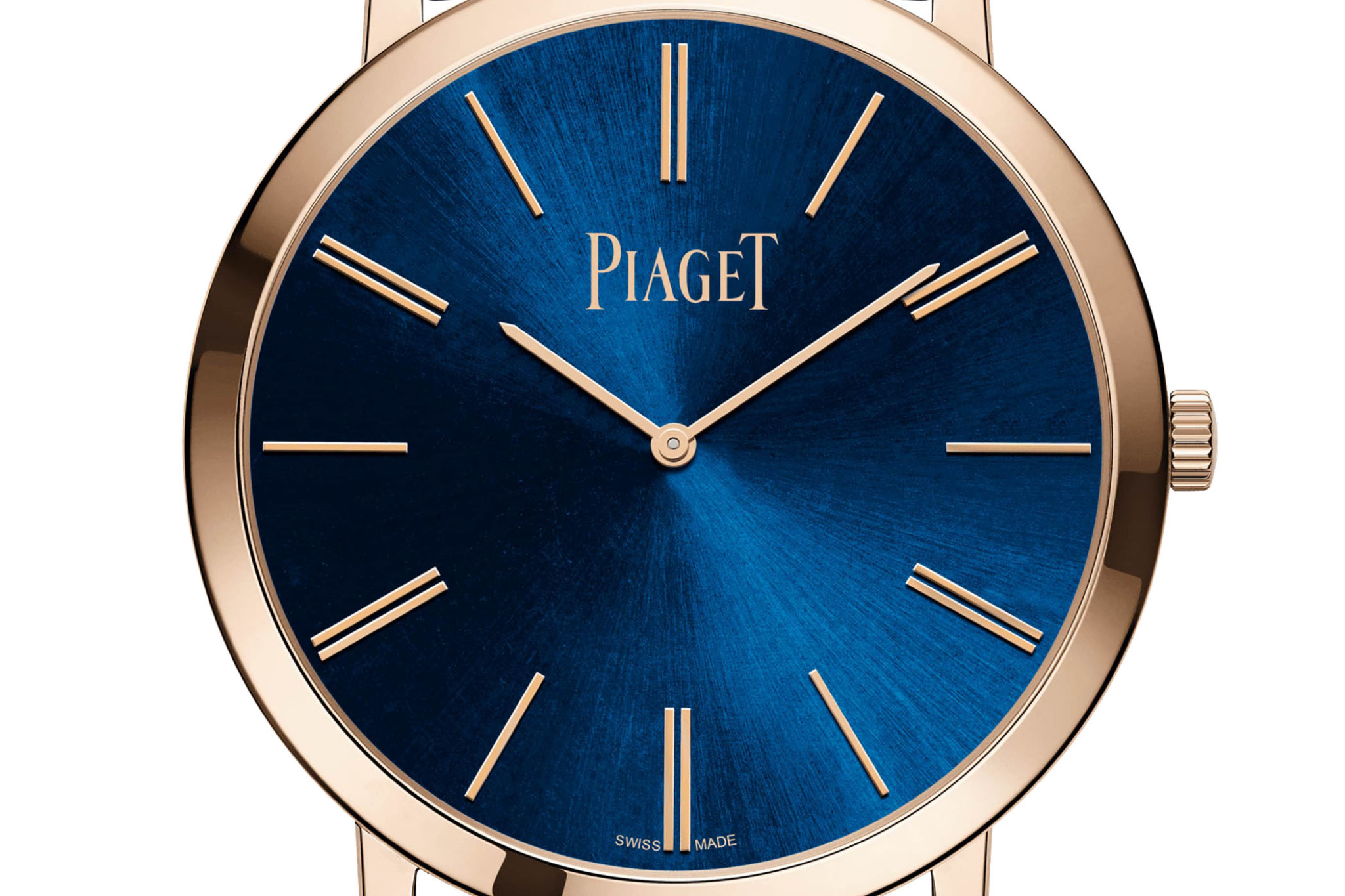 Piaget Altiplano 38mm Hand-Wound Blue and Pink Gold - Monochrome Watches