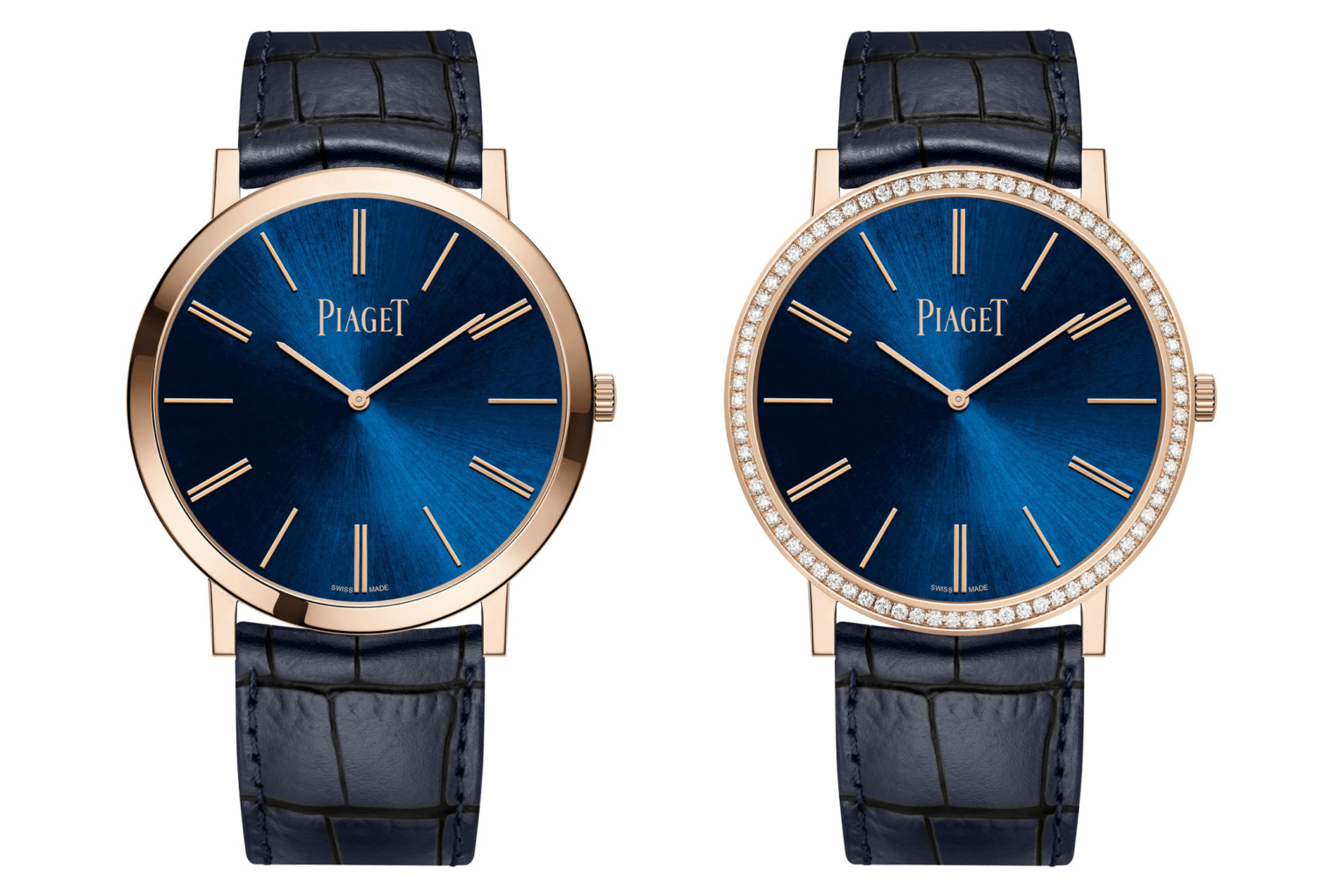 Piaget Altiplano 38mm Hand-Wound Blue and Pink Gold - Monochrome Watches