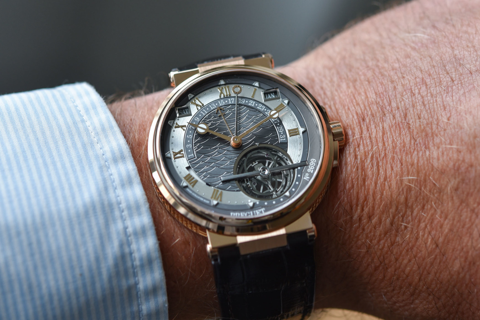 Breguet Marine Tourbillon Equation Marchante 5887 - Monochrome Watches