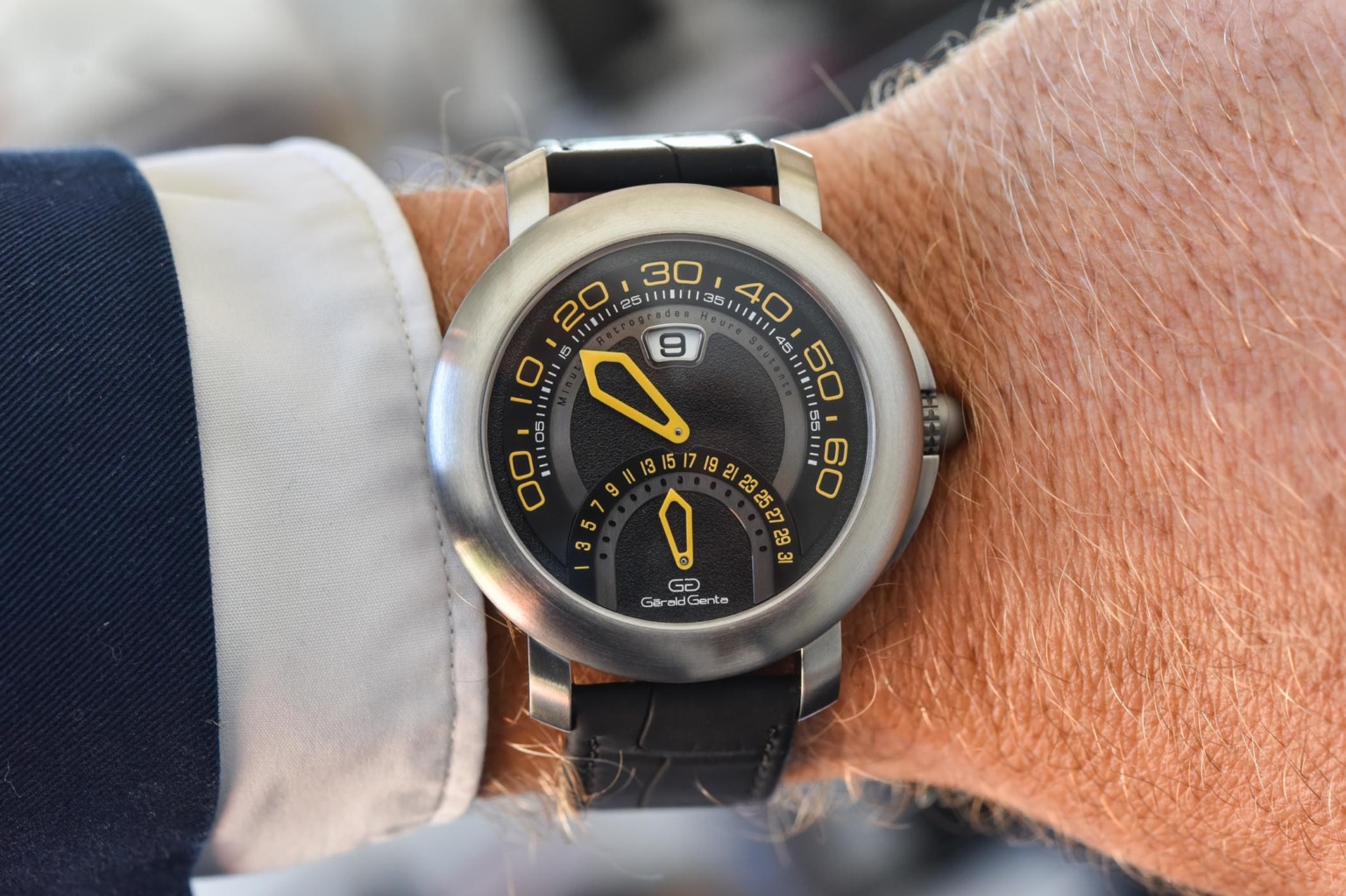 Introducing - Gerald Genta Arena Bi-Retrograde Anthracite