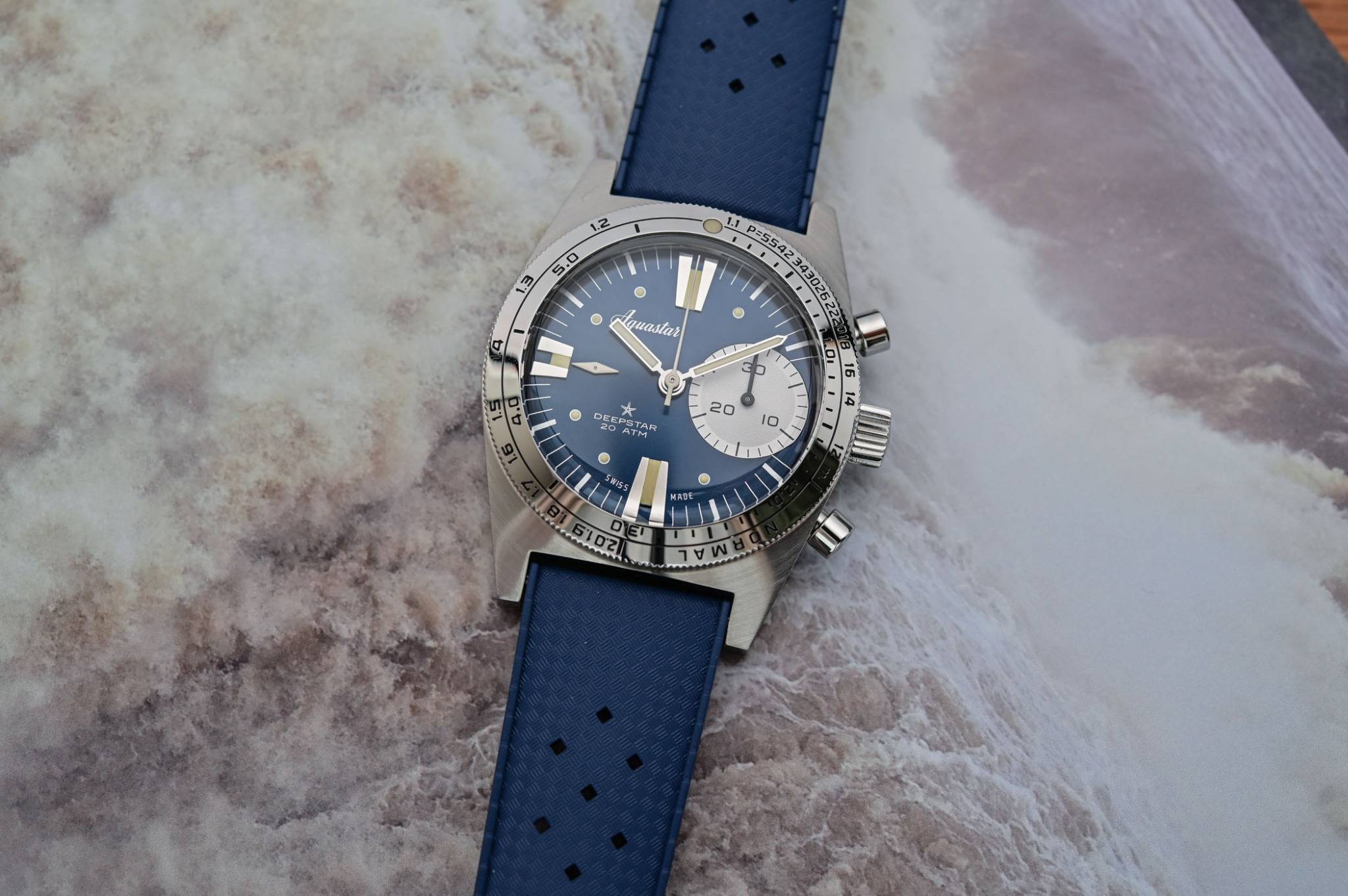 Aquastar Deepstar Re-Edition - Diving Chronograph Review, Price