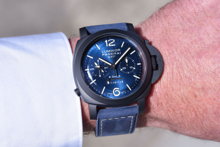 Panerai Luminor Chrono Monopulsante GMT Blu Notte PAM01135 Hands-on