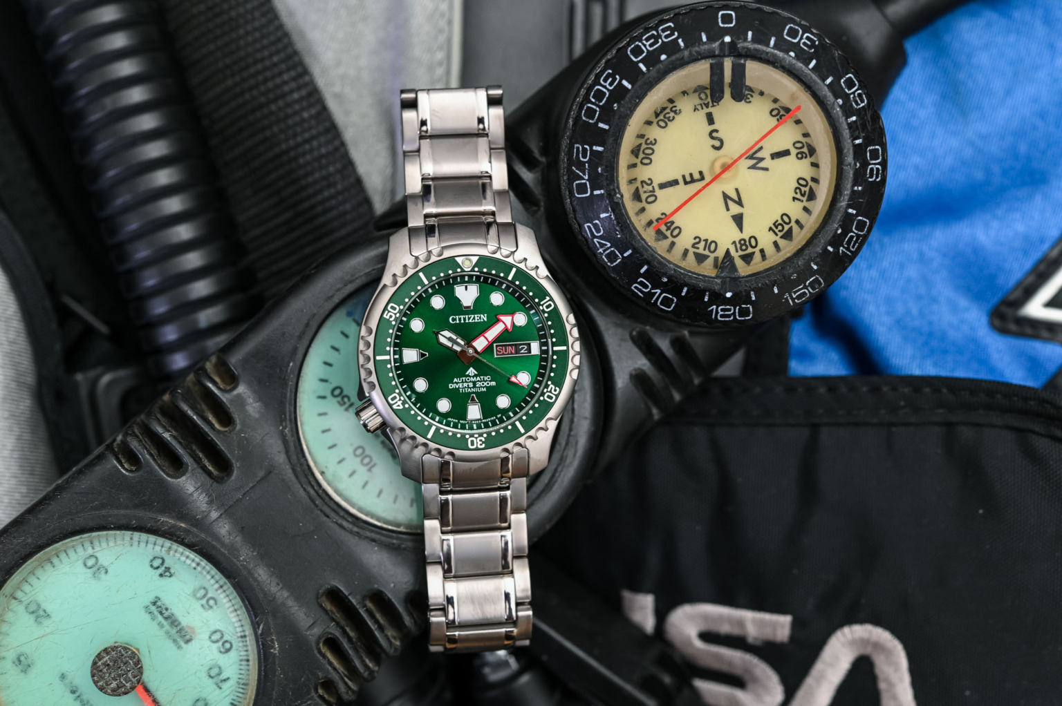 Review - Citizen Promaster Marine Automatic Green Dial NY0100-50XE