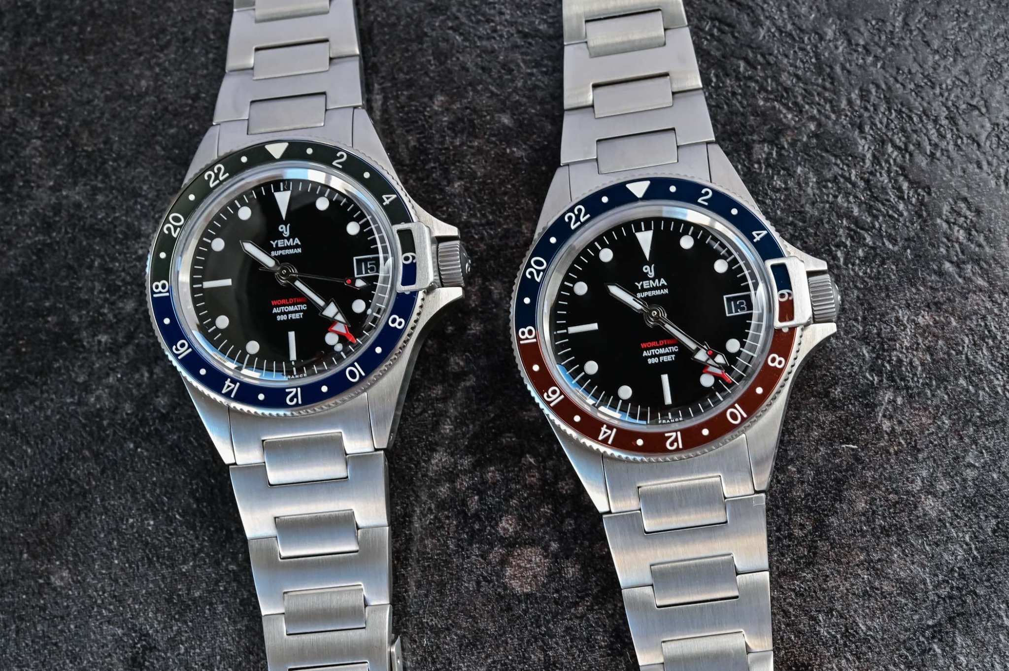 2021 Yema Superman Heritage GMT Pepsi and Grey-Blue Hands-On