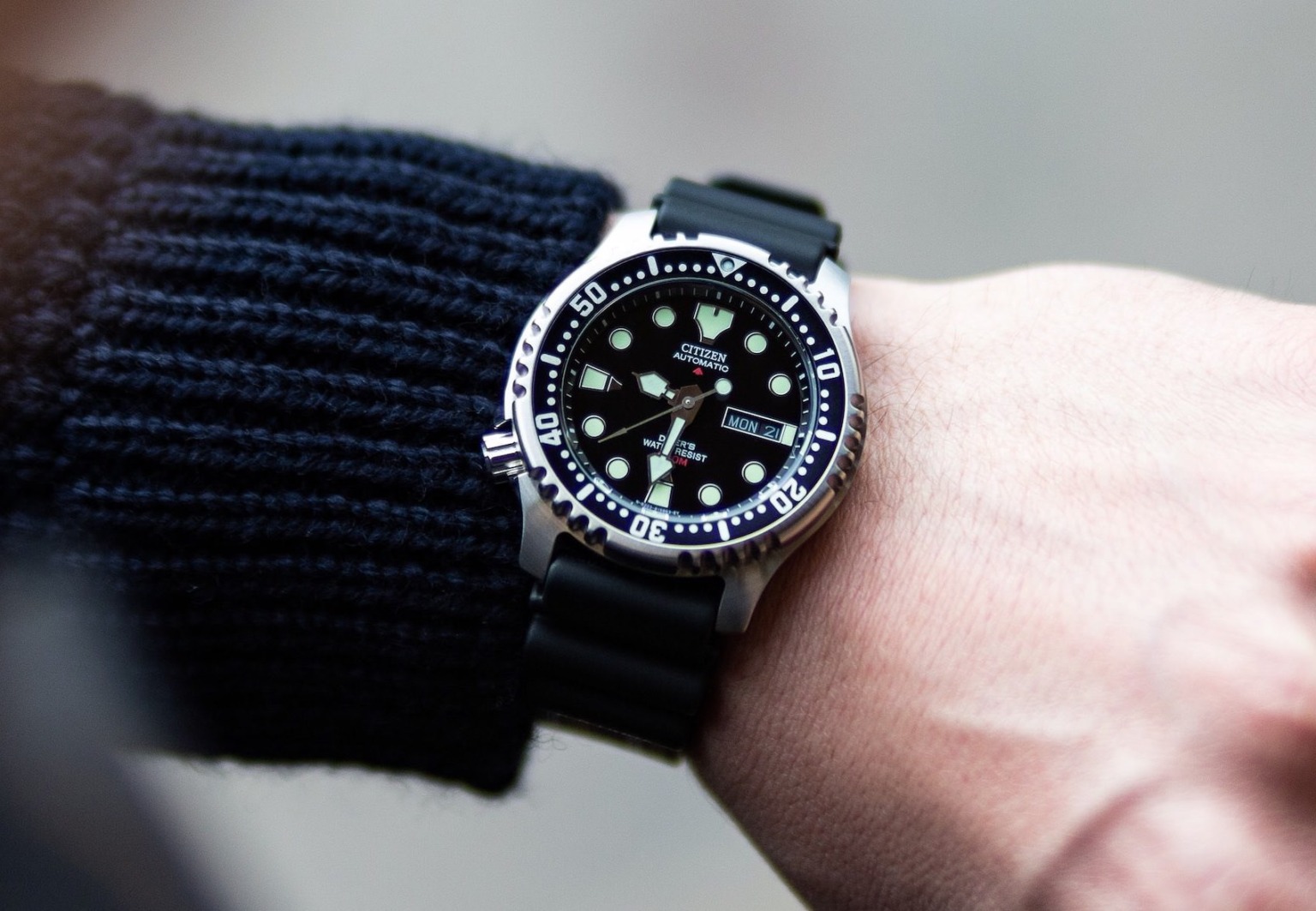 Review - Citizen Promaster Marine Automatic Green Dial NY0100-50XE
