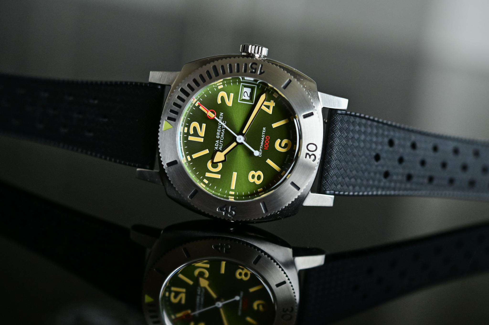 Nivada Grenchen Depthmaster Green Numerals Date - Hands-On, Price