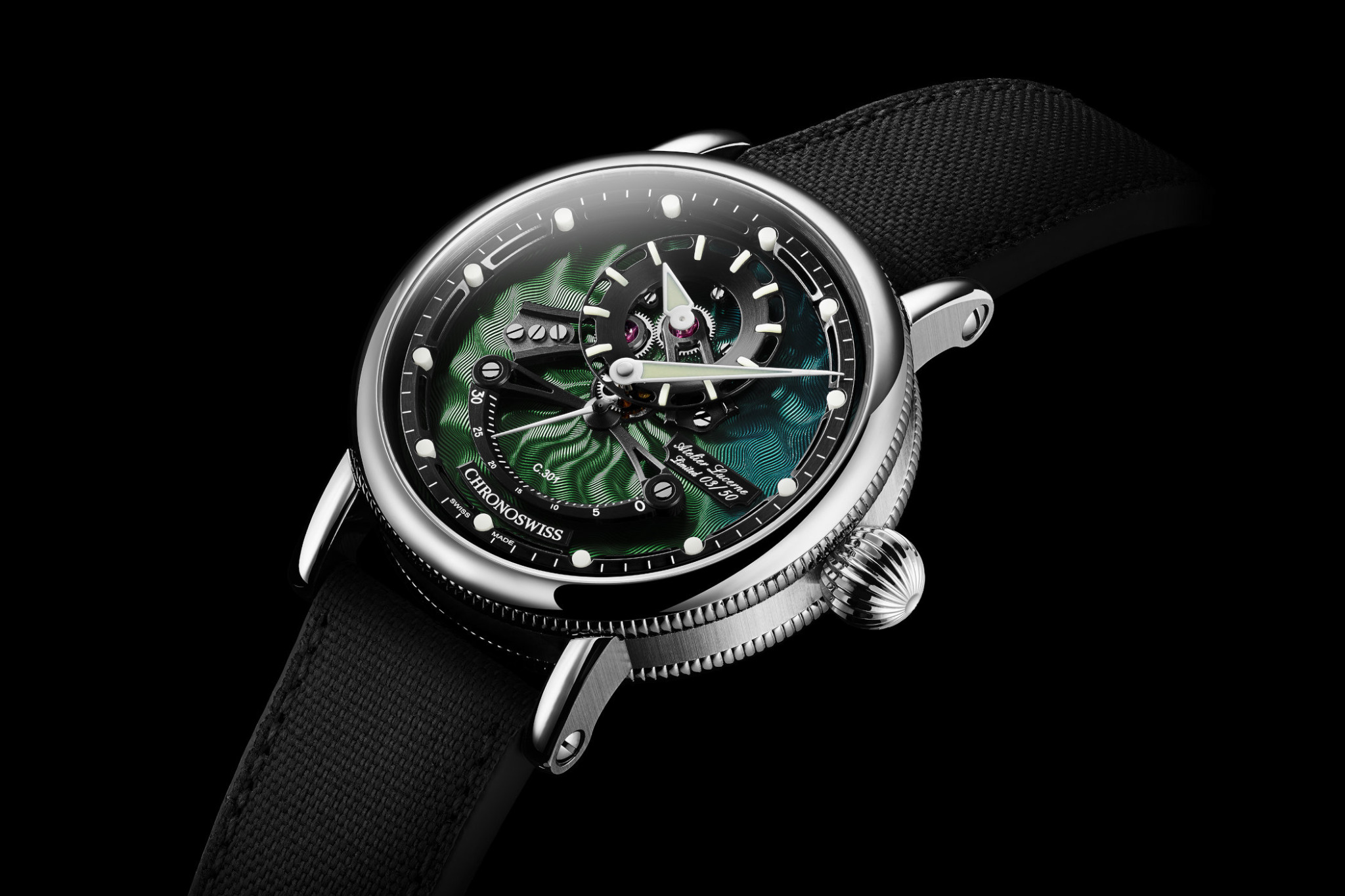 A very special dial for this new Chronoswiss Open Gear ReSec L.E.