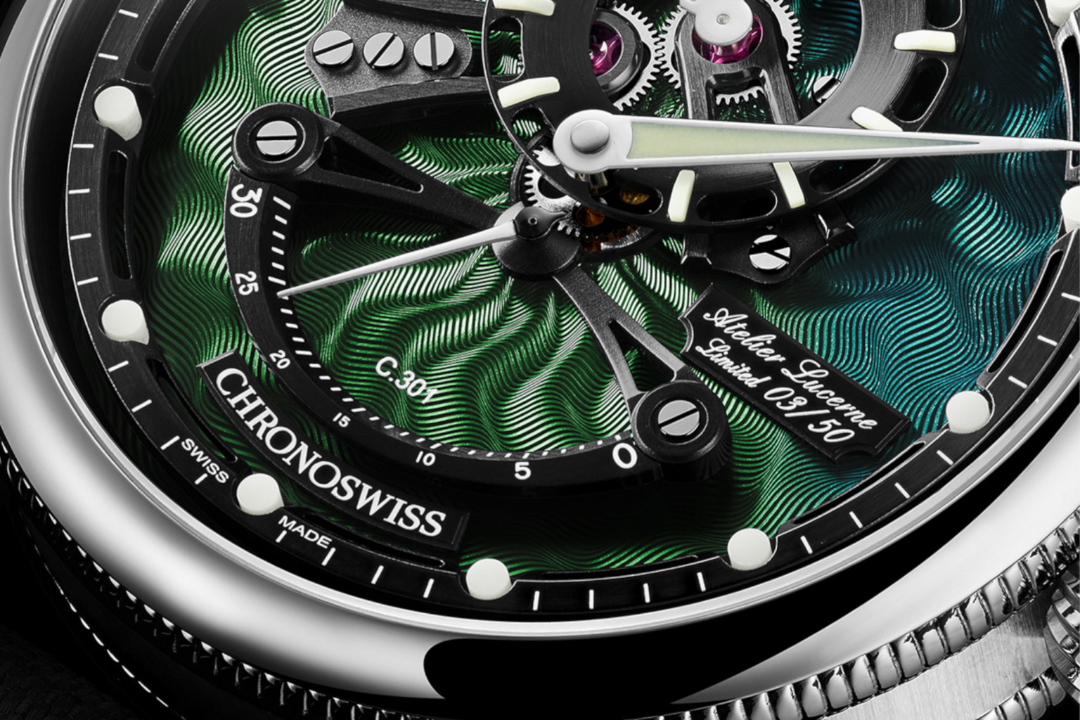 A very special dial for this new Chronoswiss Open Gear ReSec L.E.