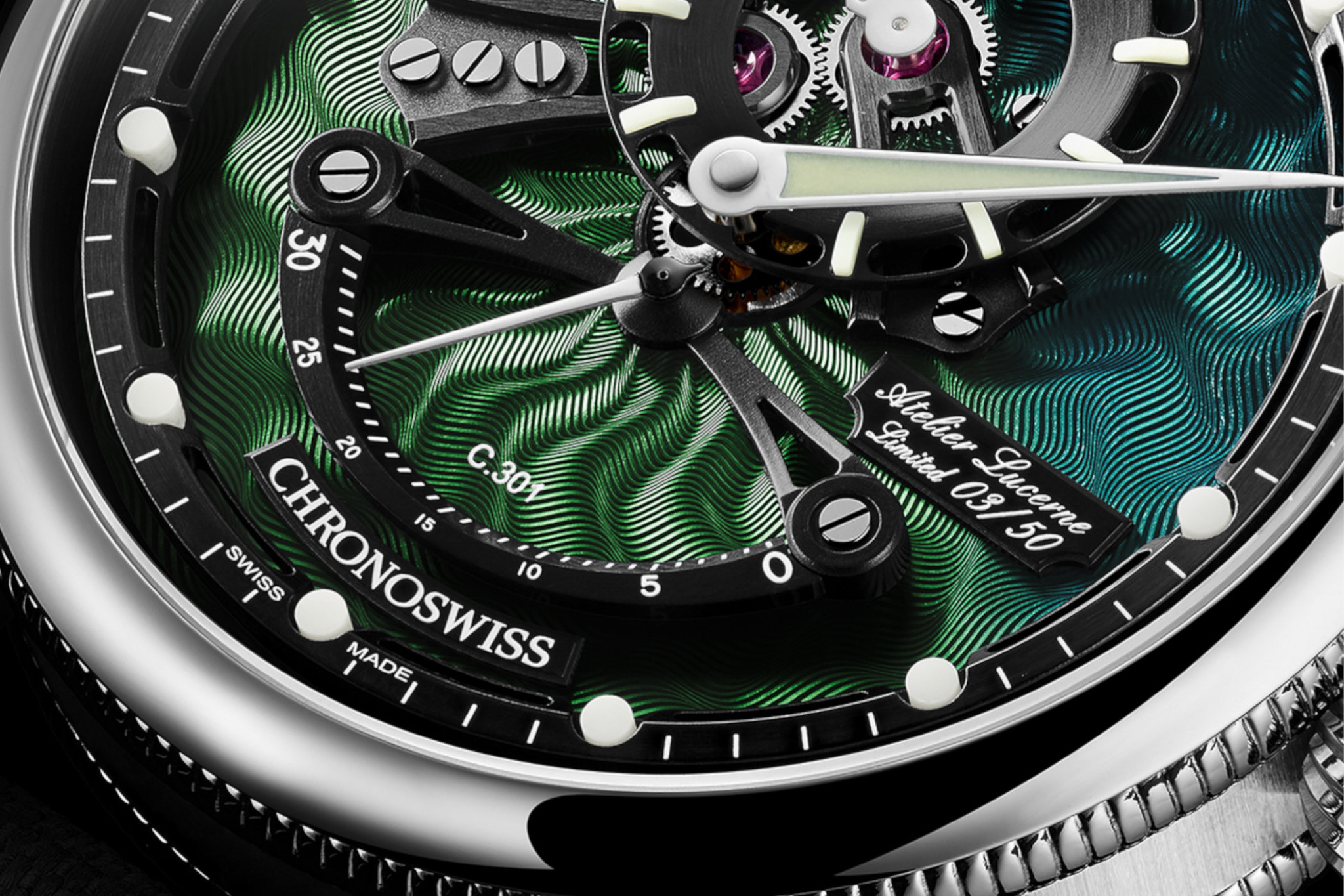 A very special dial for this new Chronoswiss Open Gear ReSec L.E.