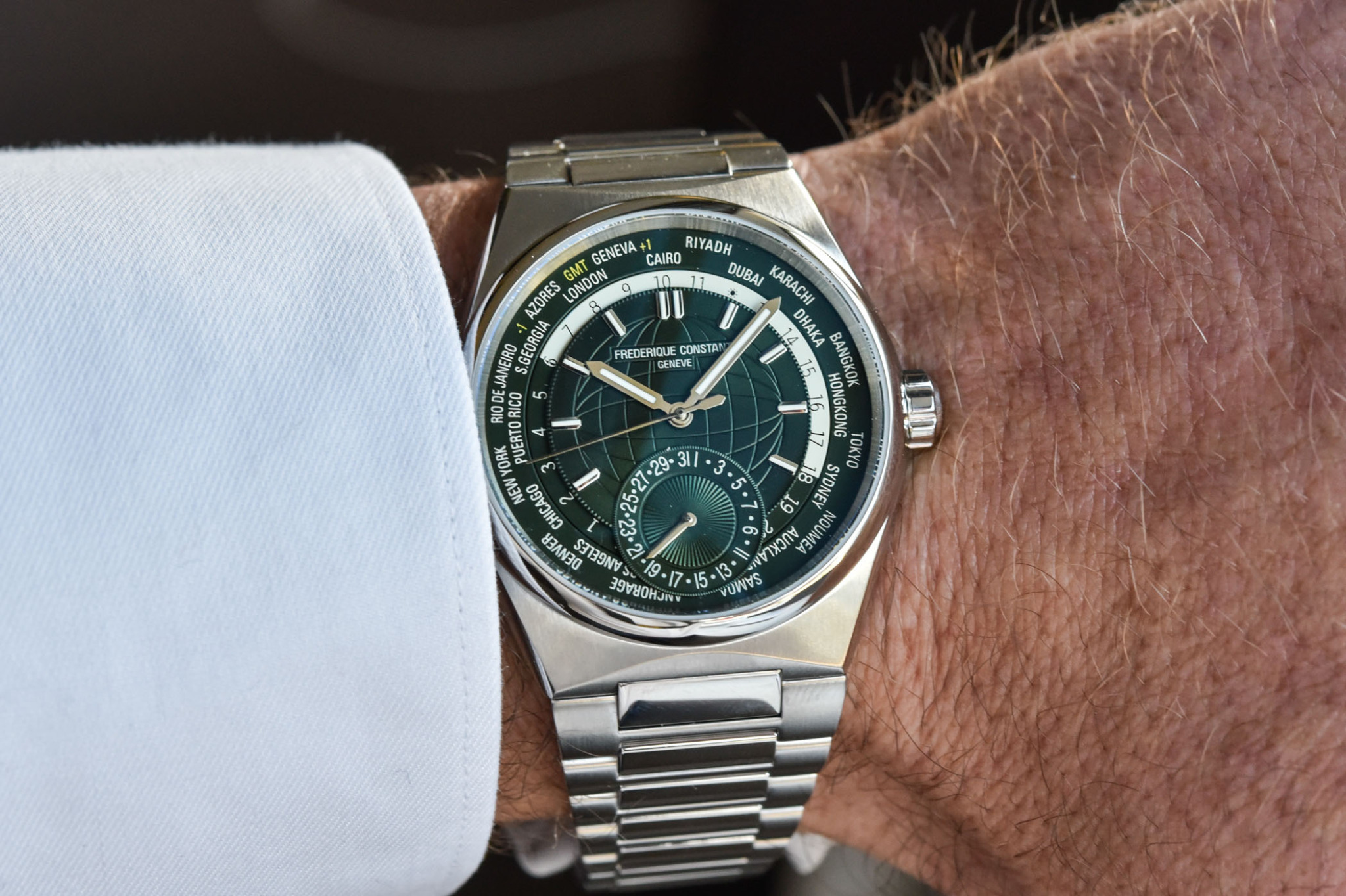 The Frederique Constant Highlife Emerald Worldtimer & Tourbillon QP