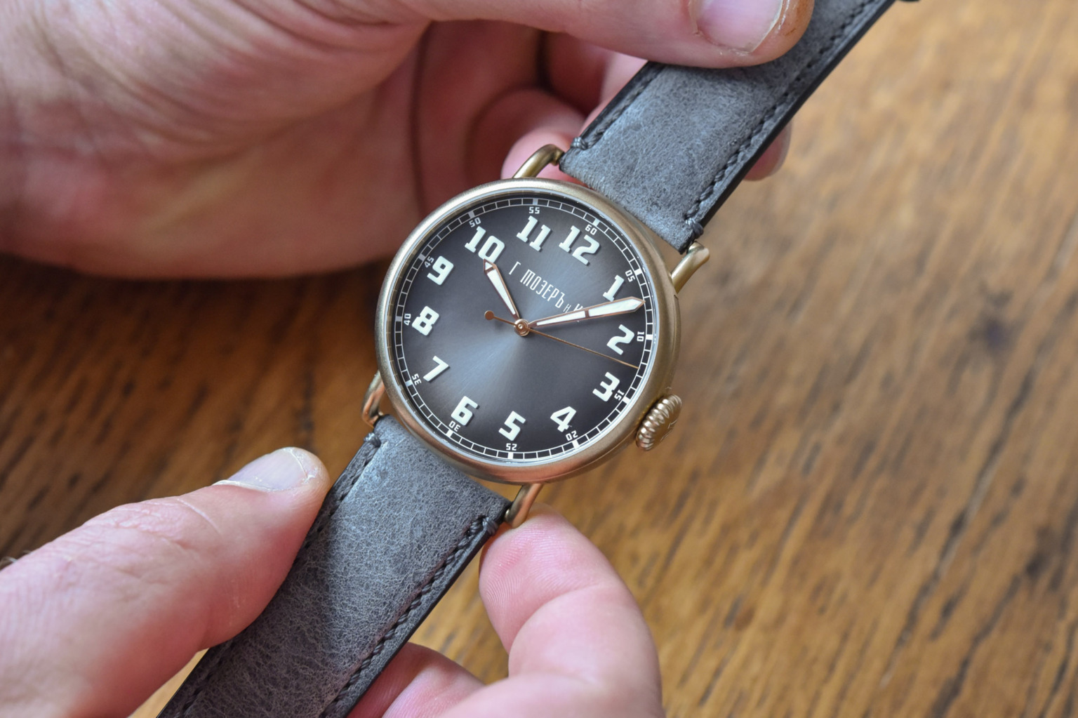 The vintage styled H. Moser & Cie Heritage get a bronze overhaul