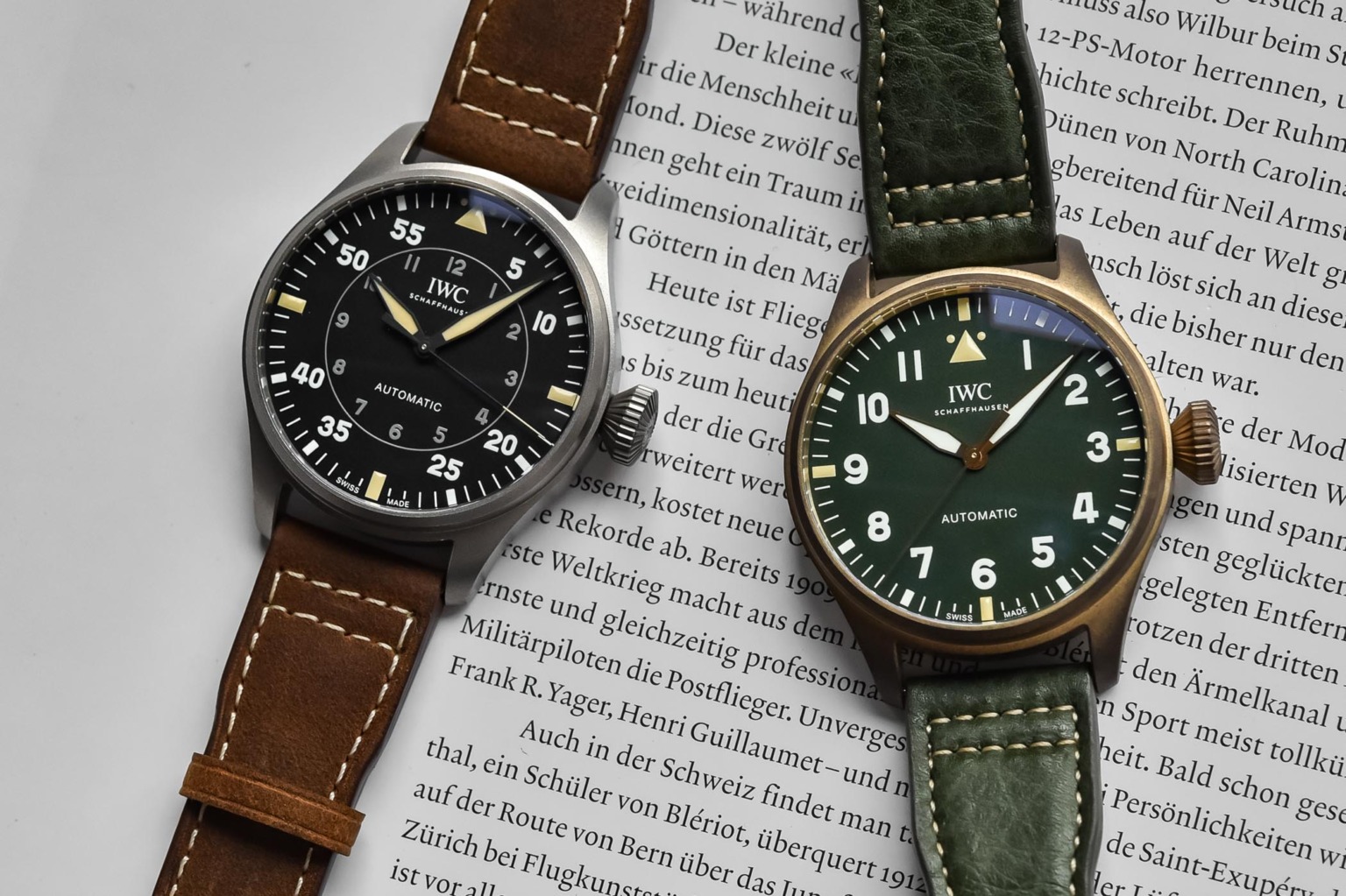 Hands-On IWC Big Pilot's Watch 43 Spitfire Titanium IW329701 & Bronze ...