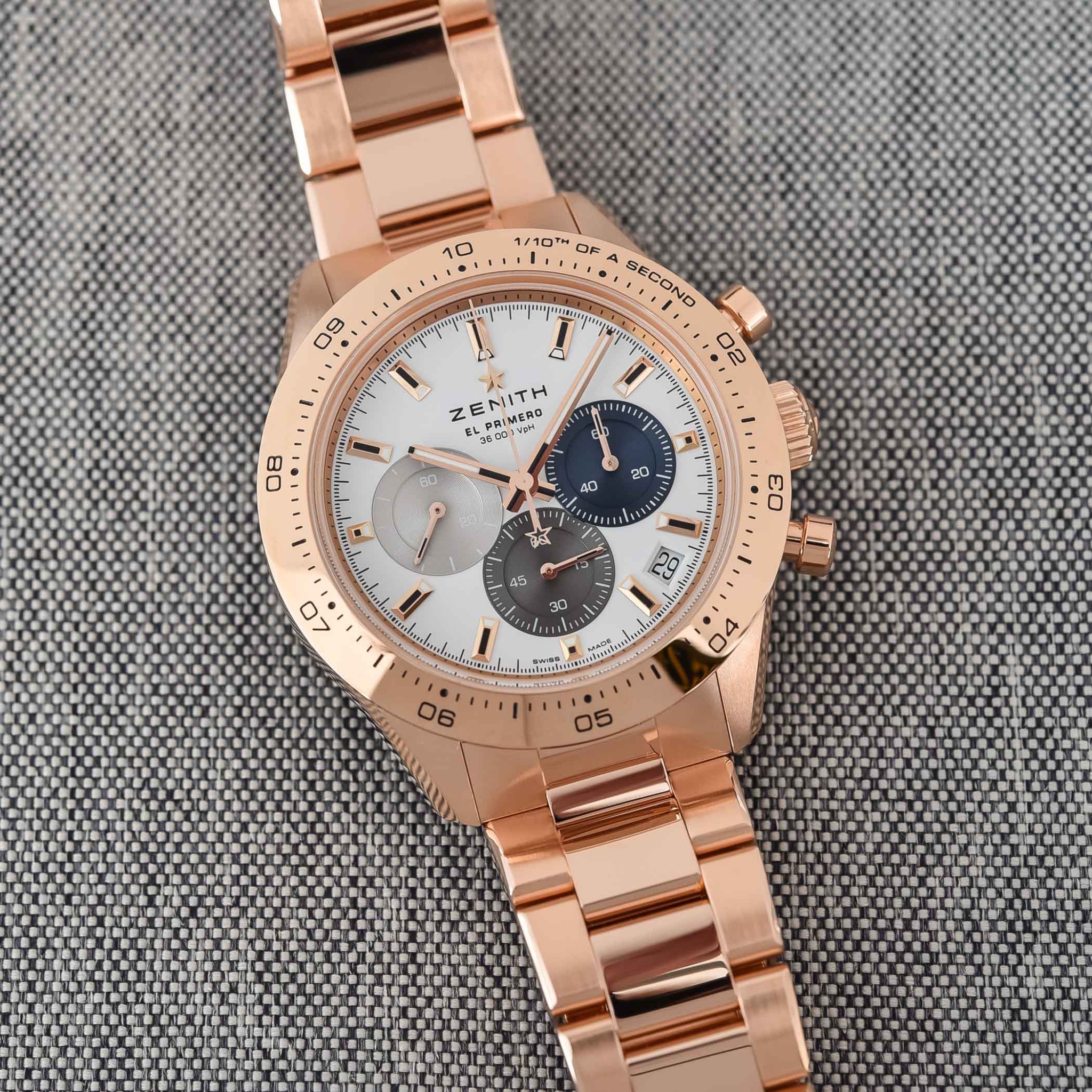 The new tri-colour, two-tone or full gold Zenith Chronomaster Sport