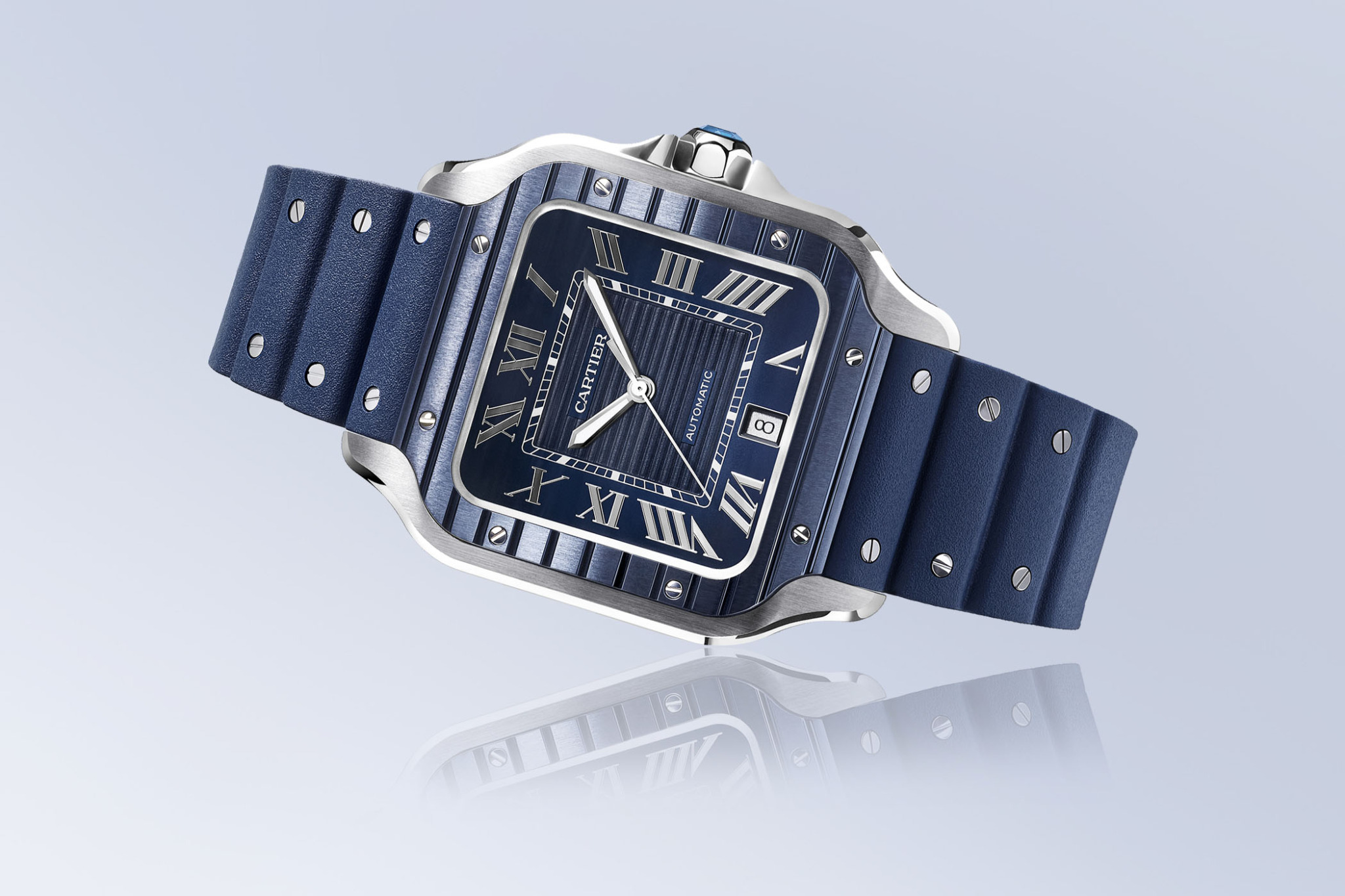 Introducing New Blue PVD Santos de Cartier Large Model (Specs & Price)