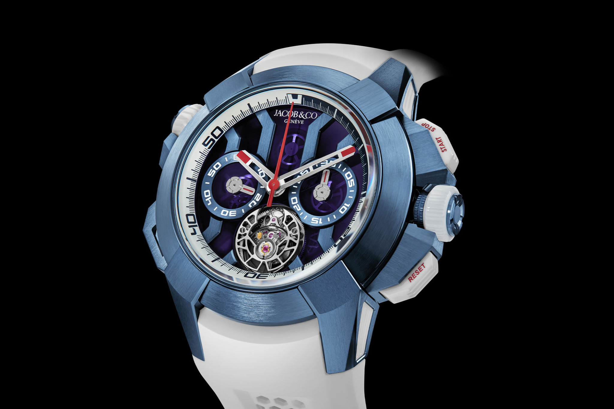 Introducing Jacob Co Epic X Chrono Tourbillon Blue Titanium