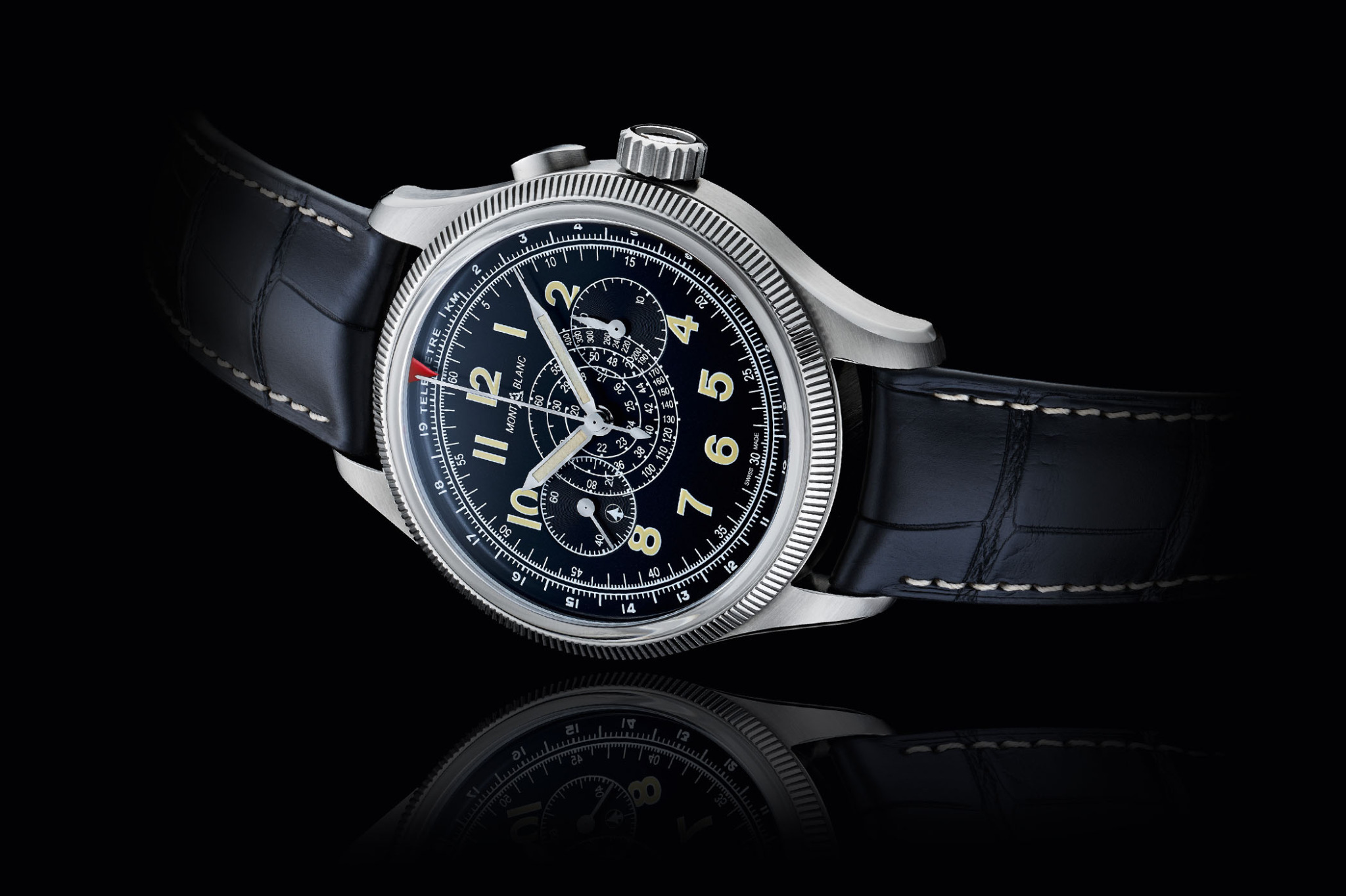 New - Montblanc 1858 Minerva Monopusher Chronograph Red Arrow LE88