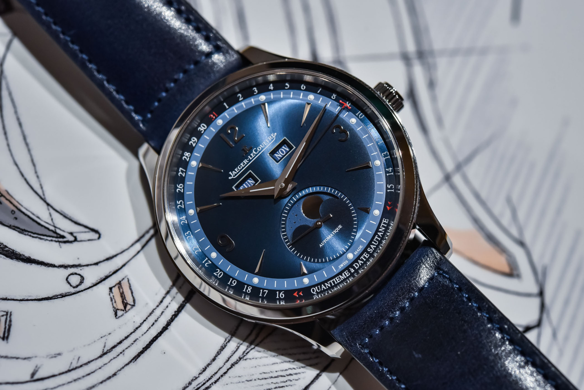 Jaeger-LeCoultre Master Control Date and Calendar Blue Dial Limited