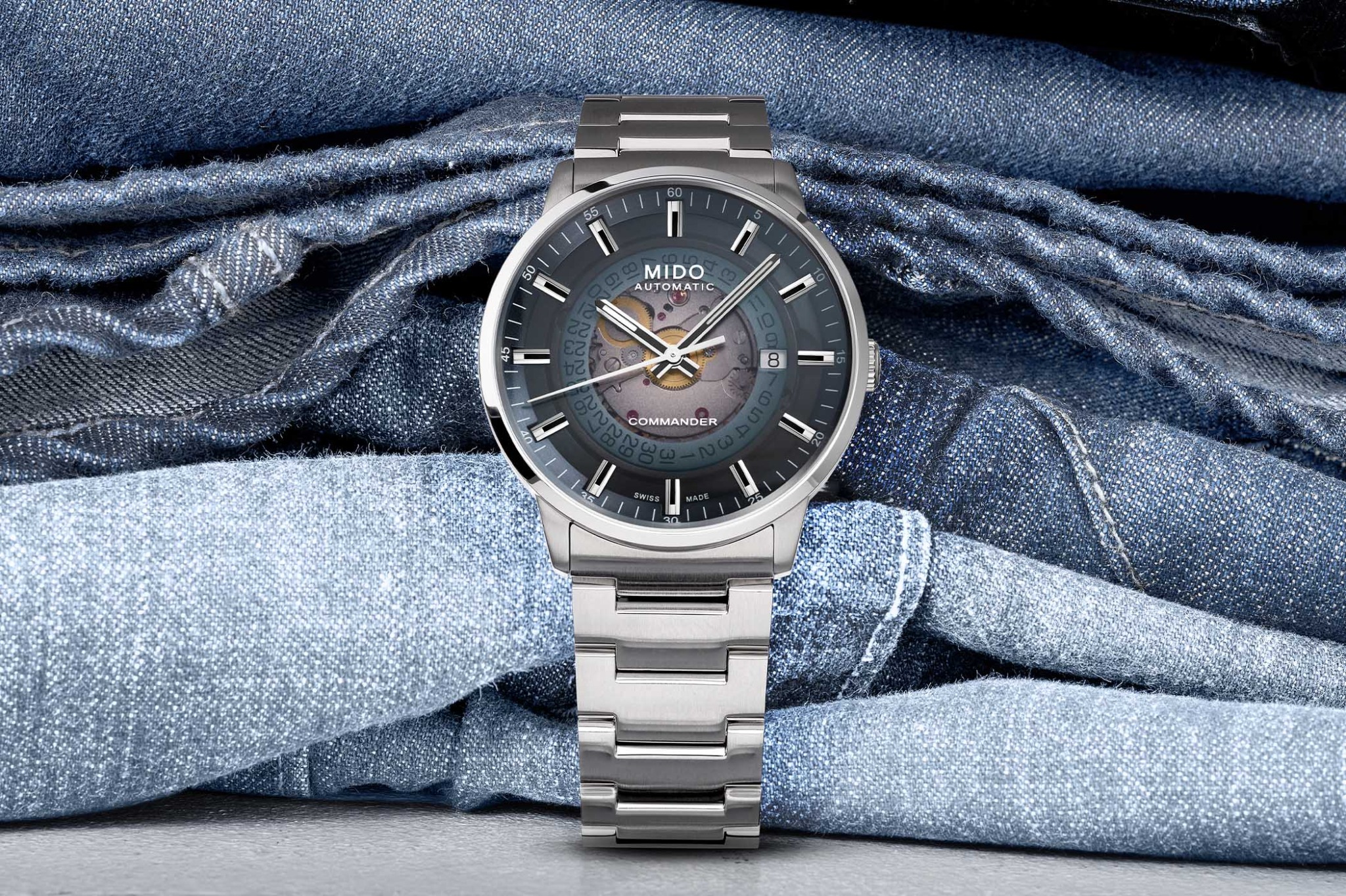 Introducing Mido Commander Gradient Caliber 80 Denim Blue Dial