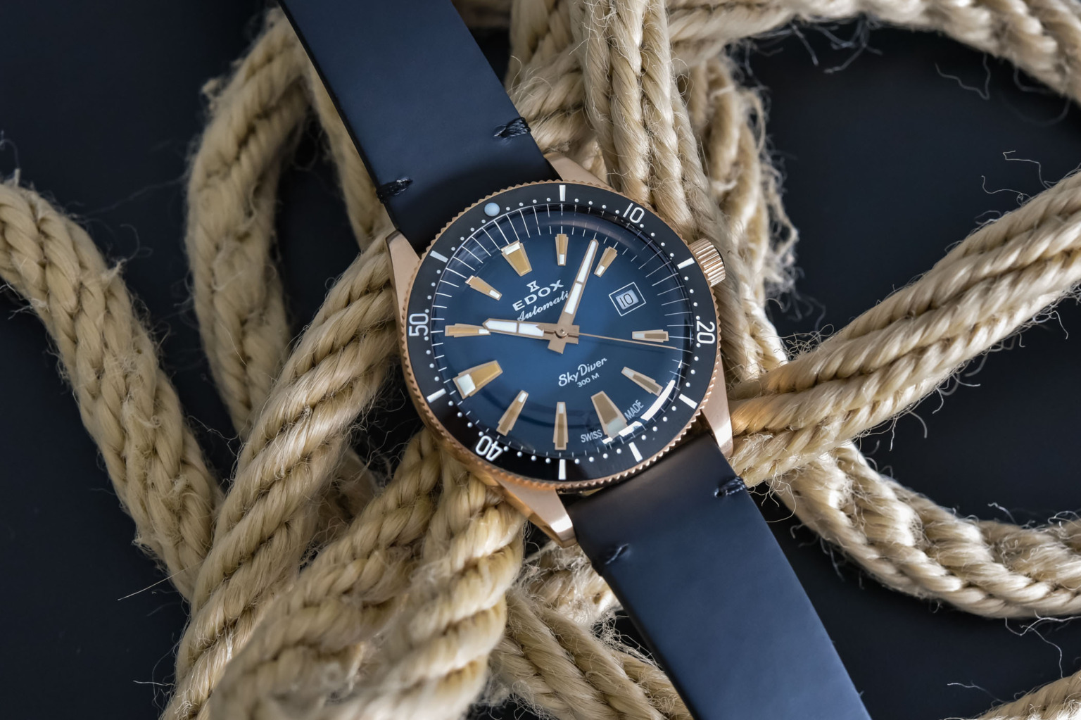 Hands-On Edox Skydiver Automatic Limited Editions Aged Steel & Bronze