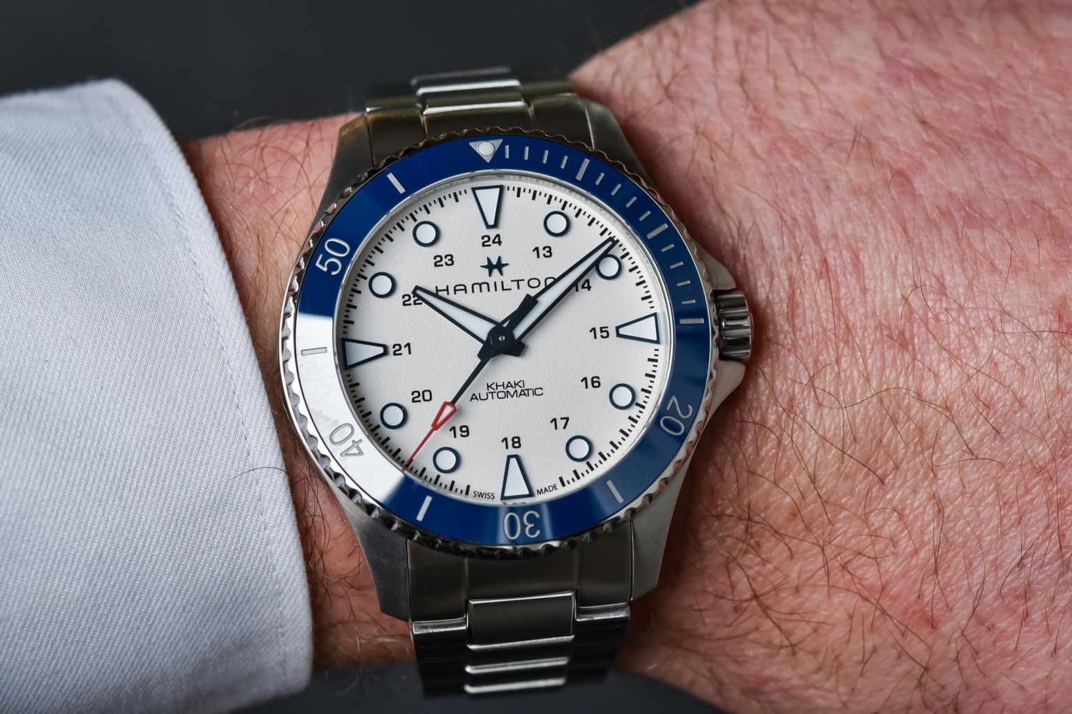 Hands-On - The New Hamilton Khaki Navy Scuba Auto 43mm Silver Dial