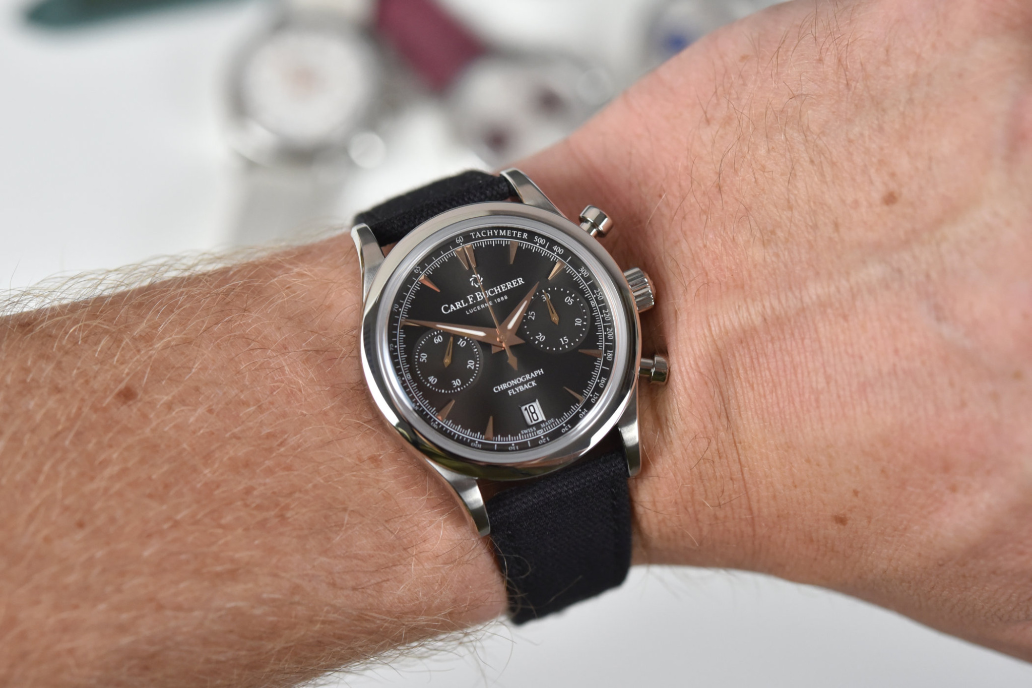 The Carl F. Bucherer Manero Flyback Chronograph shrinks down to 40mm.