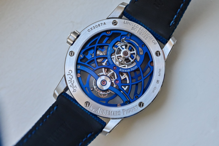 Hands-On Code 11.59 by AP Tourbillon Openworked Electric Blue 26600NB