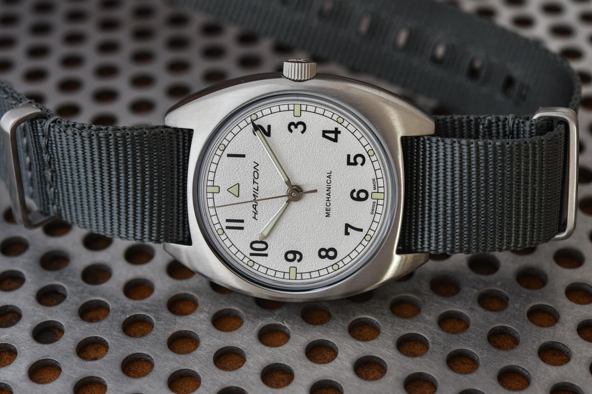 Hands-On - New Blue / White Hamilton Khaki Aviation Pilot Pioneer ...