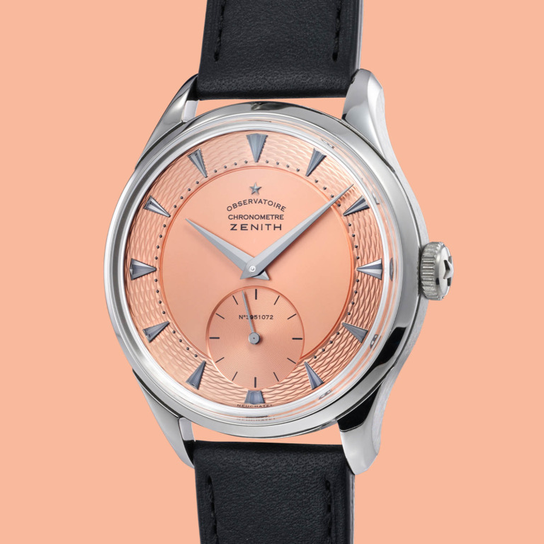News - Phillips x Zenith Cal 135-O Unique Salmon Dial Niobium Case