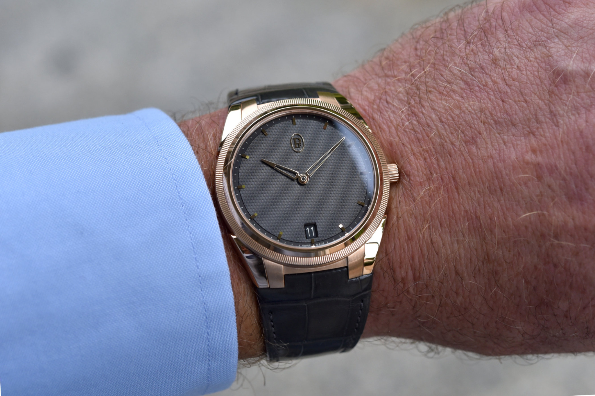 Introducing - Parmigiani Fleurier brings alligator straps to the Tonda PF