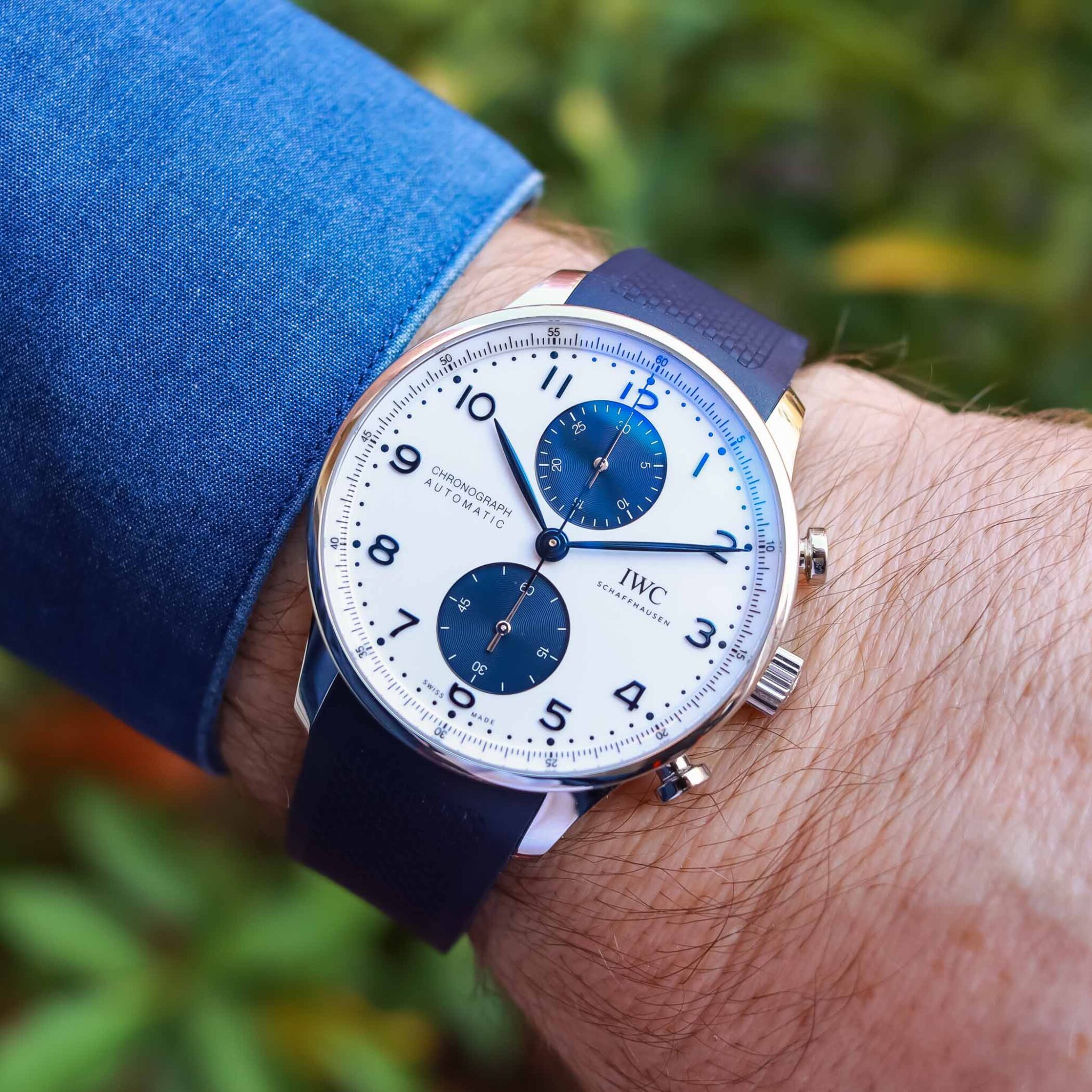 Hands-On IWC Portugieser Chronograph Blue Panda IW371620