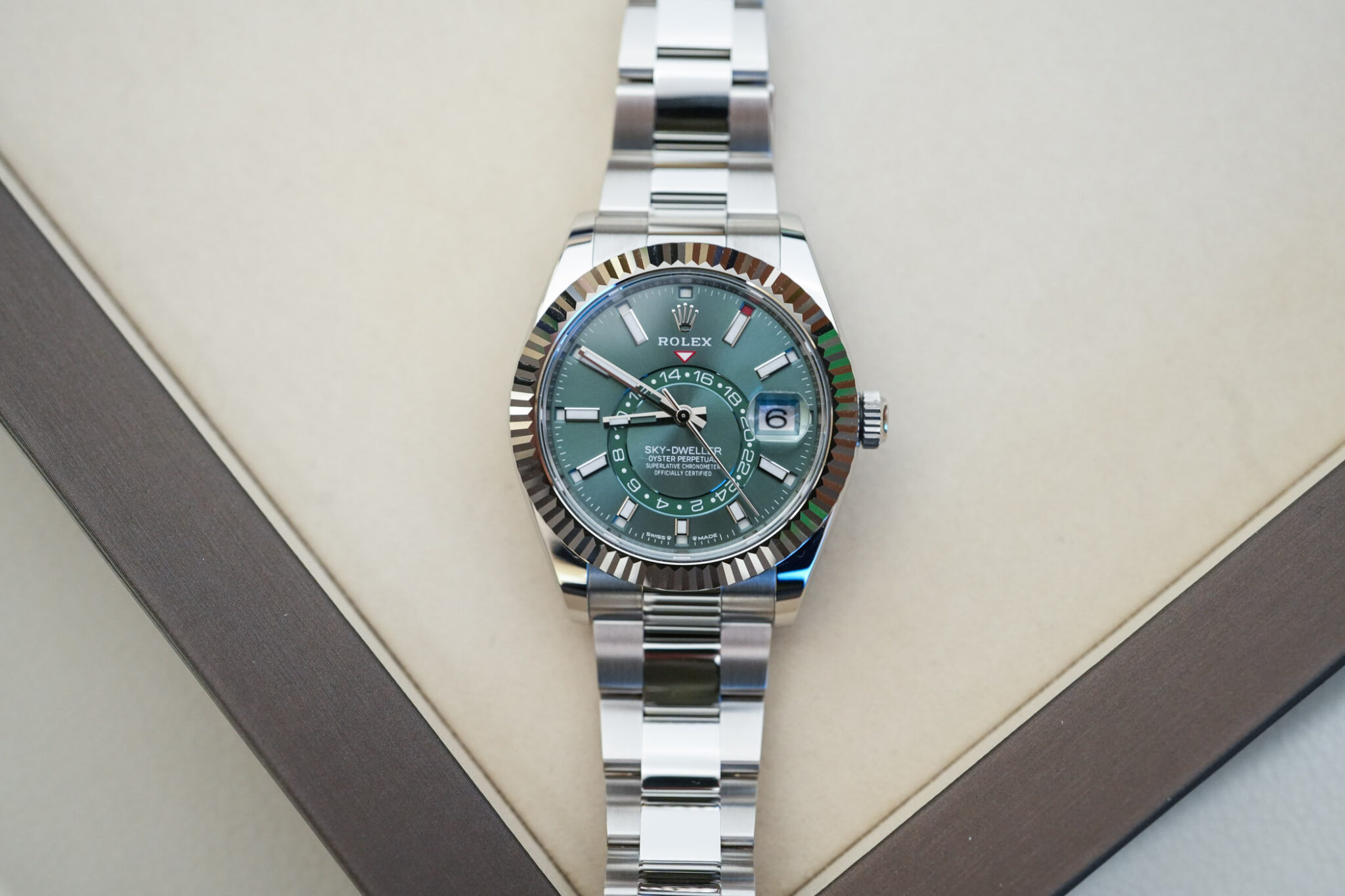 Hands-On: The Updated Rolex Sky-Dweller In Steel/Rolesor & Mint Green Dial