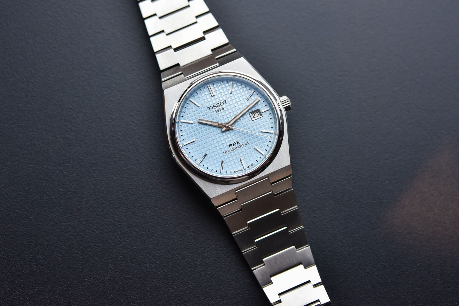 Hands-On With The Ultra-Cool Ice-Blue Tissot PRX Powermatic 80