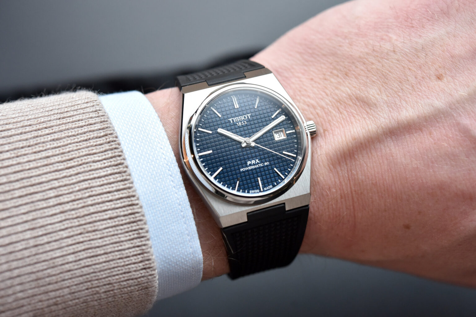 Hands-On With The Official Rubber Straps For The Tissot PRX Powermatic 80