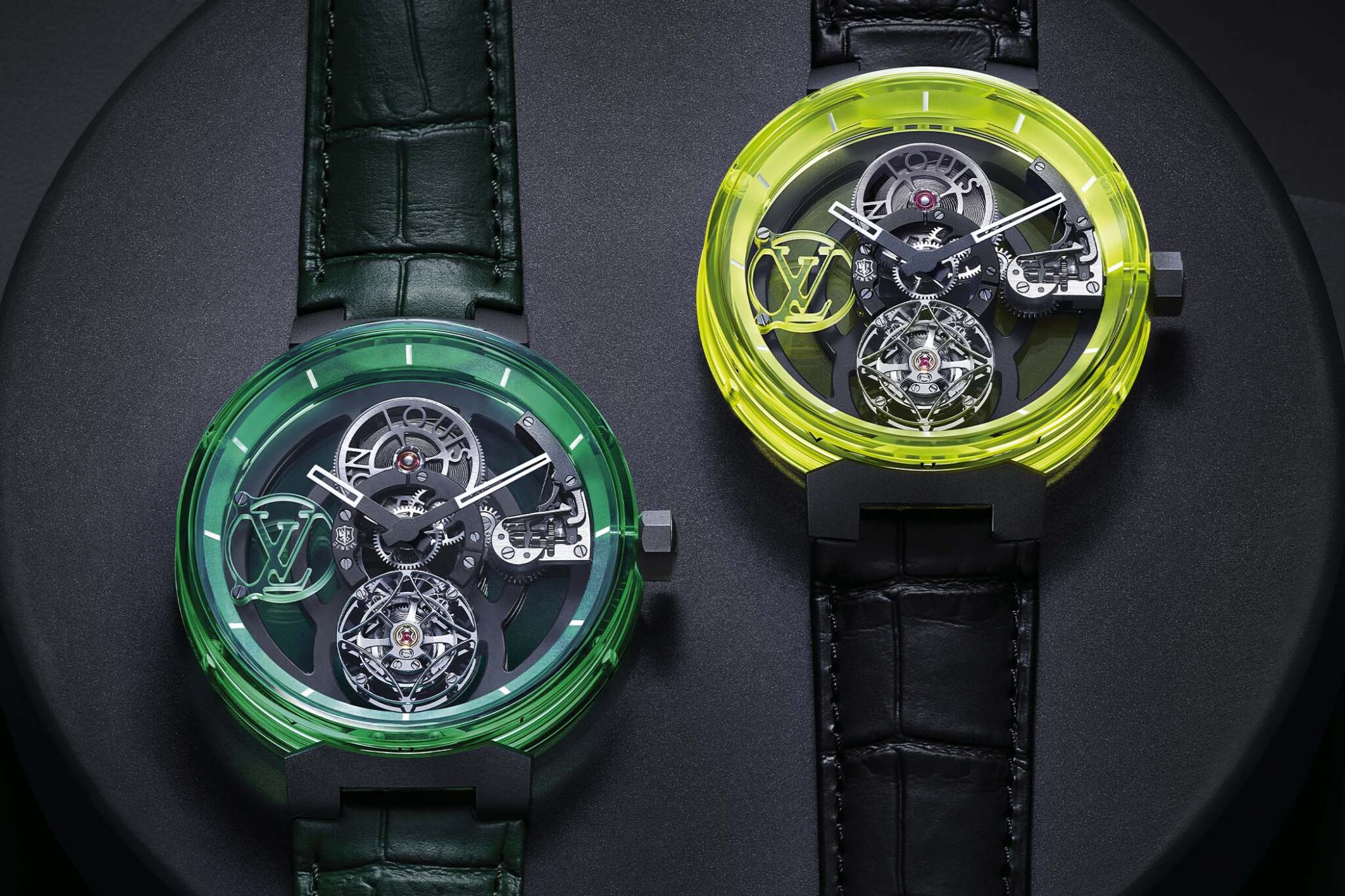 Introducing The Green & Yellow Sapphire Louis Vuitton Tambour Moon ...