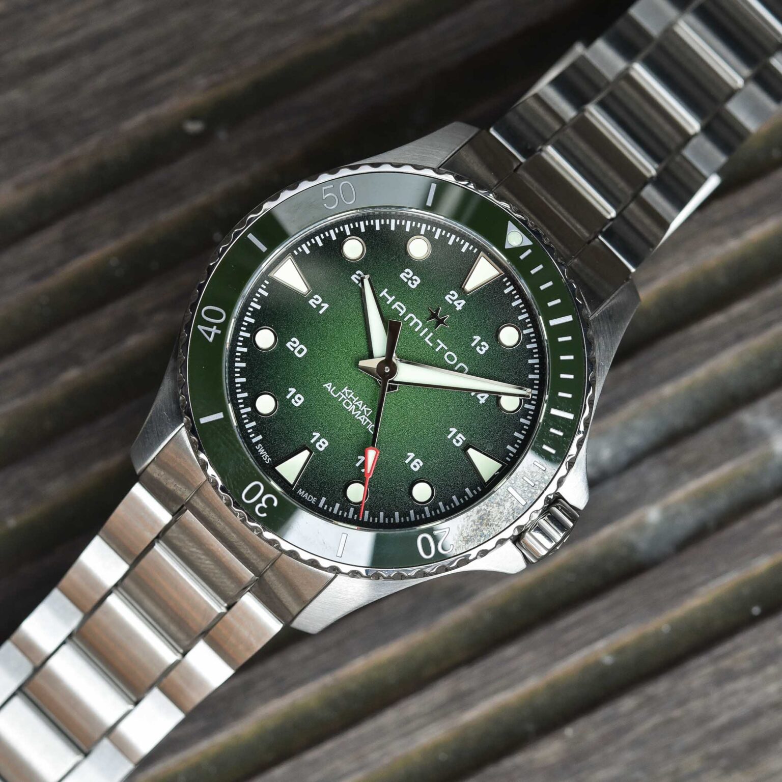 Introducing The Hamilton Khaki Navy Scuba Auto In Green (Live Pics & Price)